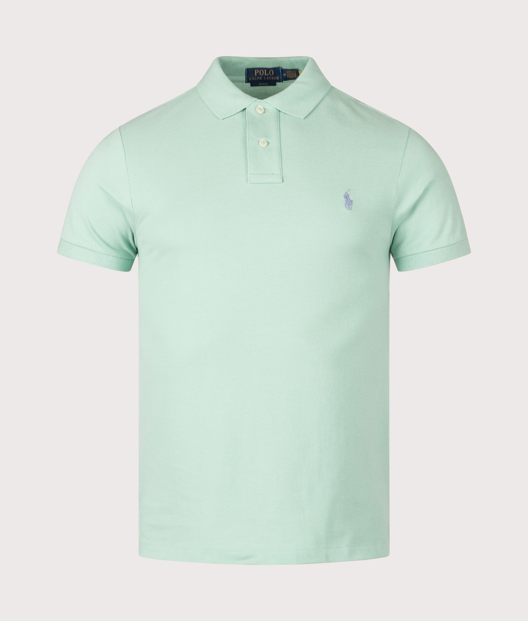 Slim Fit Mesh Polo Shirt in Celadon | Polo Ralph Lauren | EQVVS