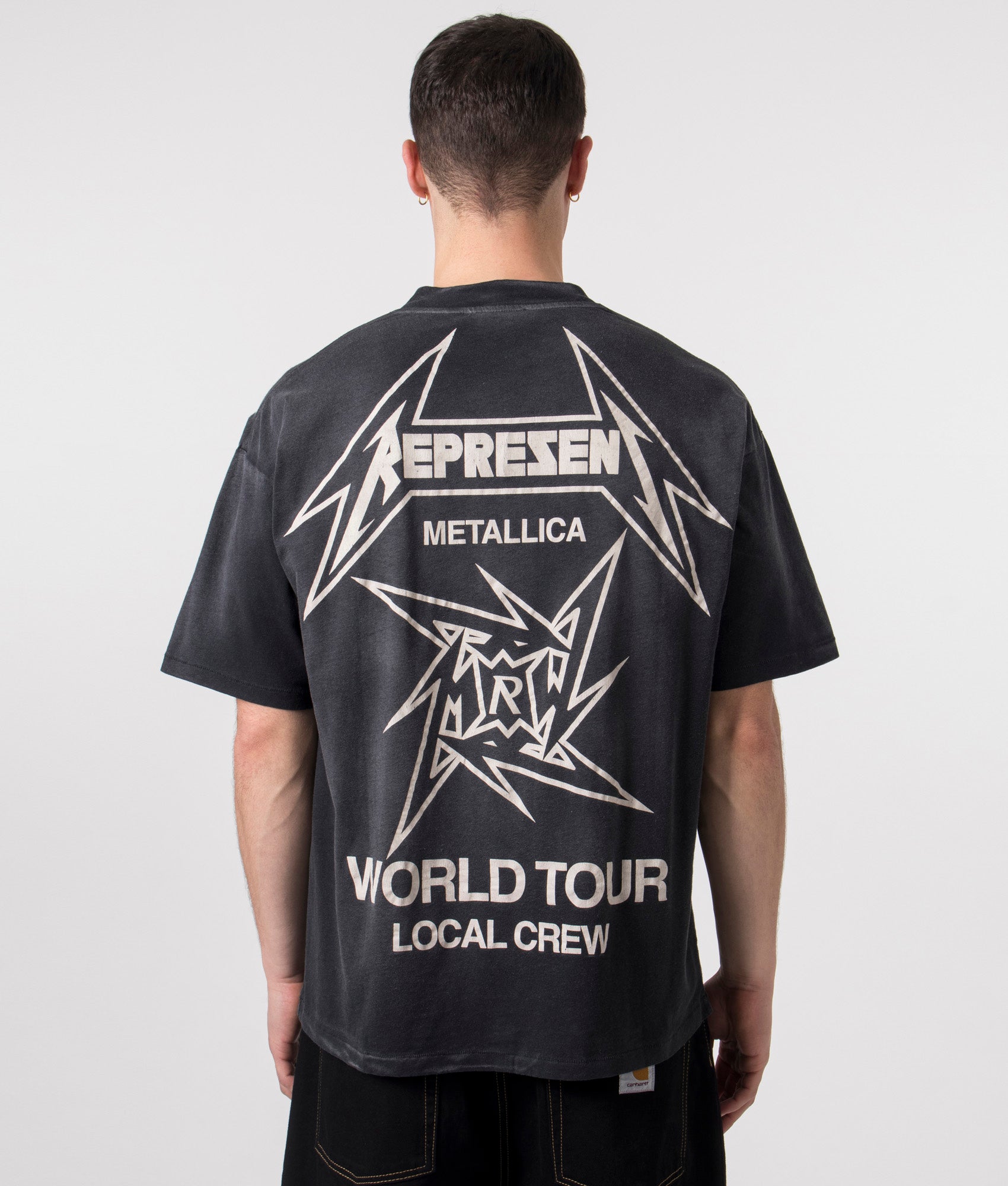 x Metallica Local Crew T-Shirt Stained Black | Represent | EQVVS