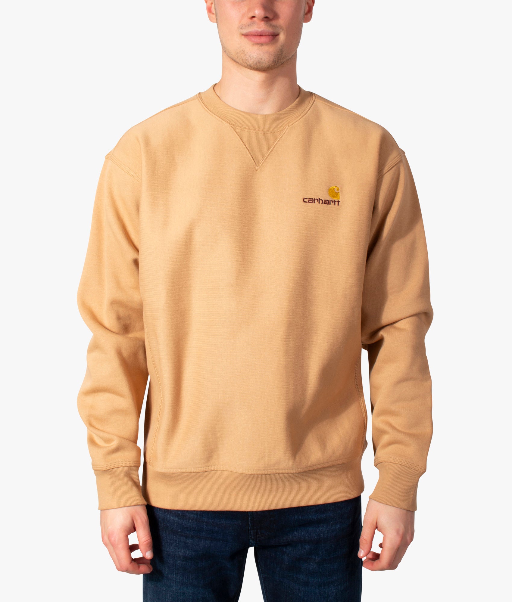 Relaxed Fit American Script Sweatshirt Dusty H Brown Carhartt Wip Eqvvs