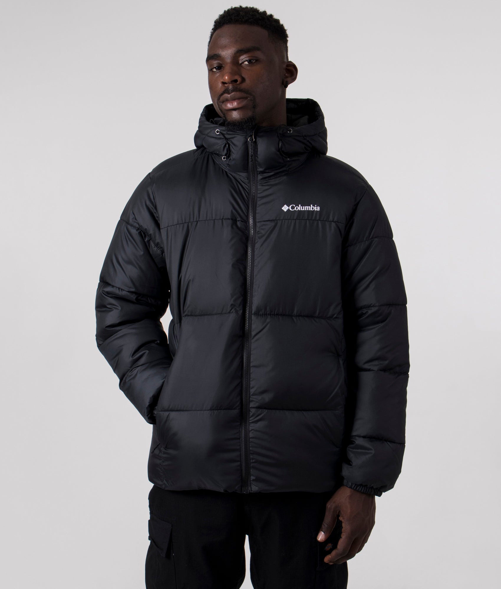 Puffect Hooded Jacket in Black | Columbia | EQVVS