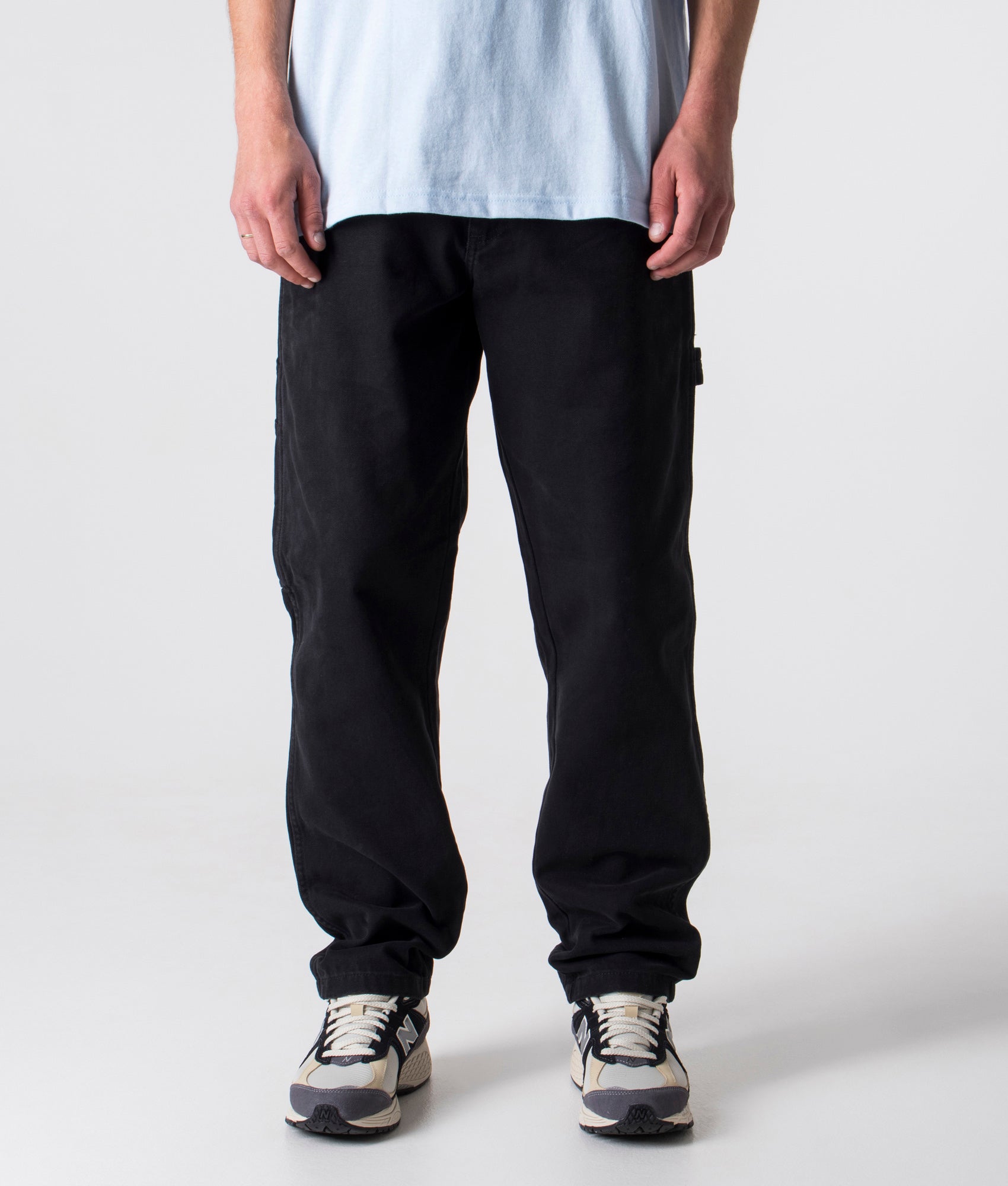 Straight Fit Duck Carpenter Pants In Stone Washed Black Dickies Eqvvs