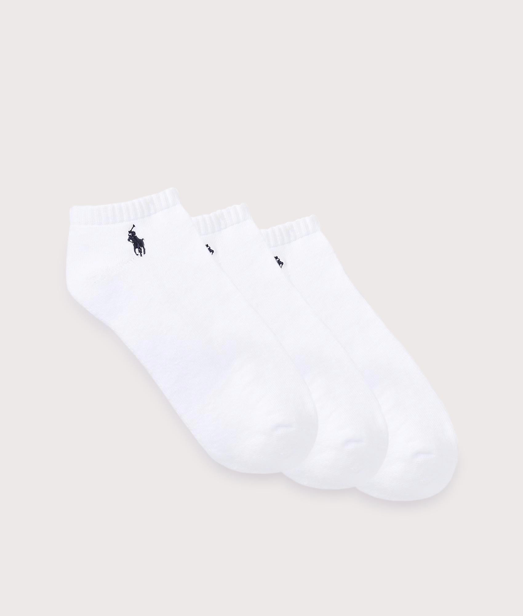 Polo Ralph Lauren 3 Pack Ankle Socks in White | EQVVS Menswear