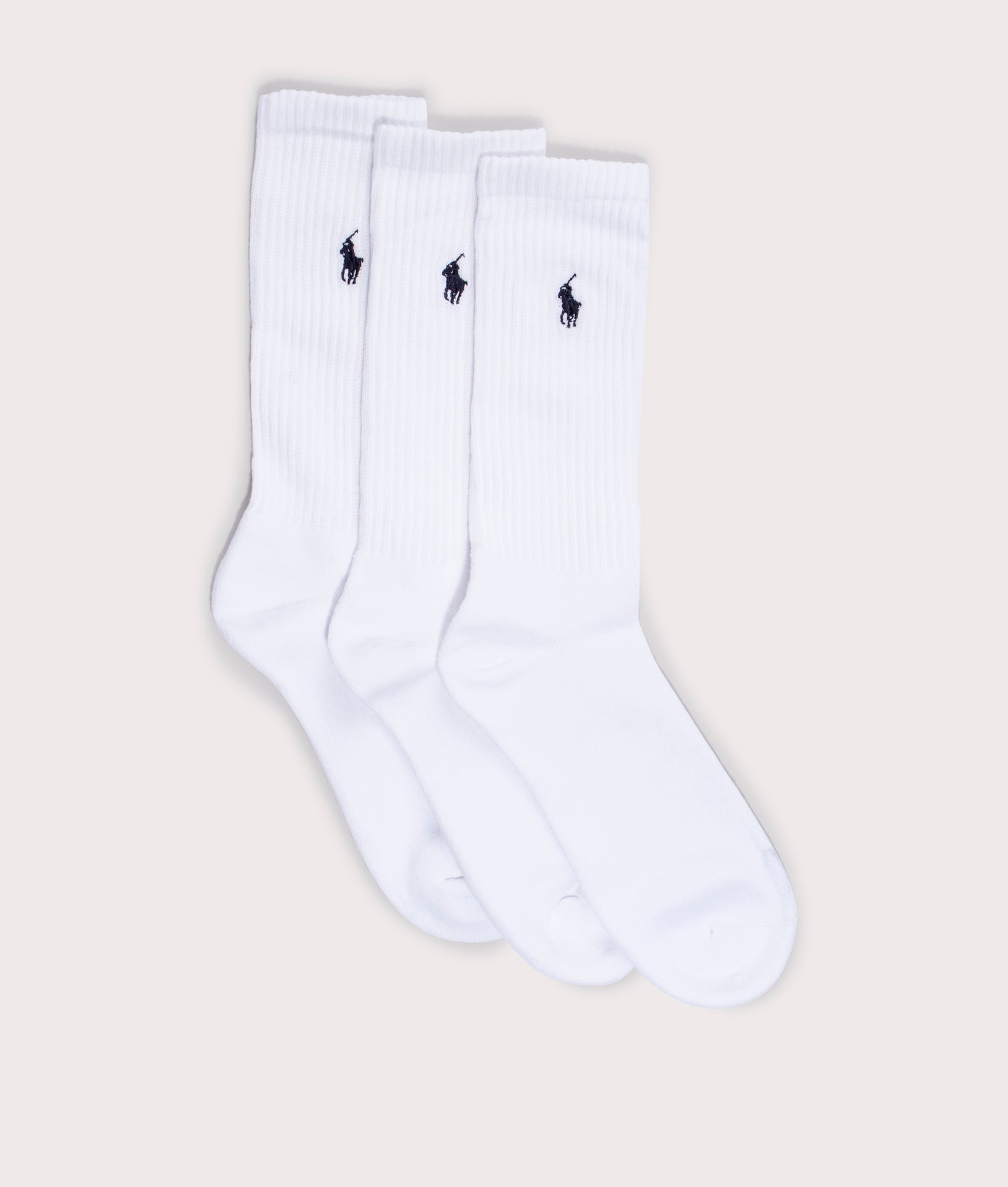Three Pack of Stretch Crew Socks White | Polo Ralph Lauren | EQVVS