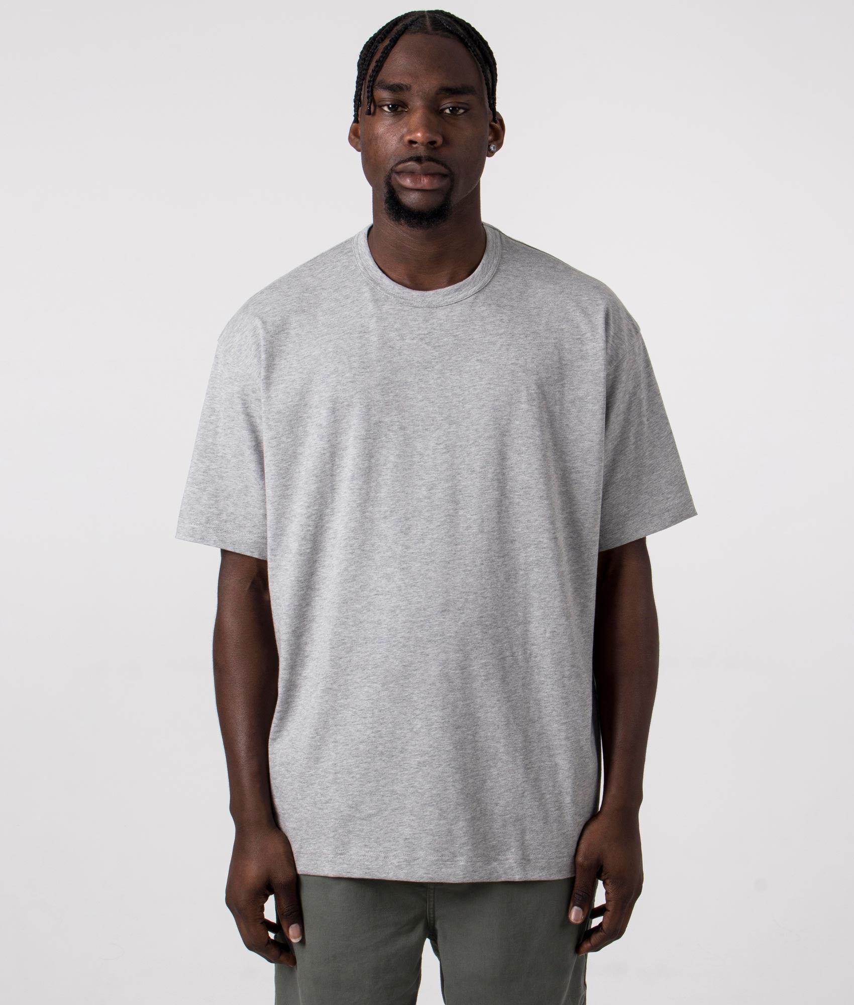 Script Neck Logo T-Shirt in Grey | CDG | EQVVS