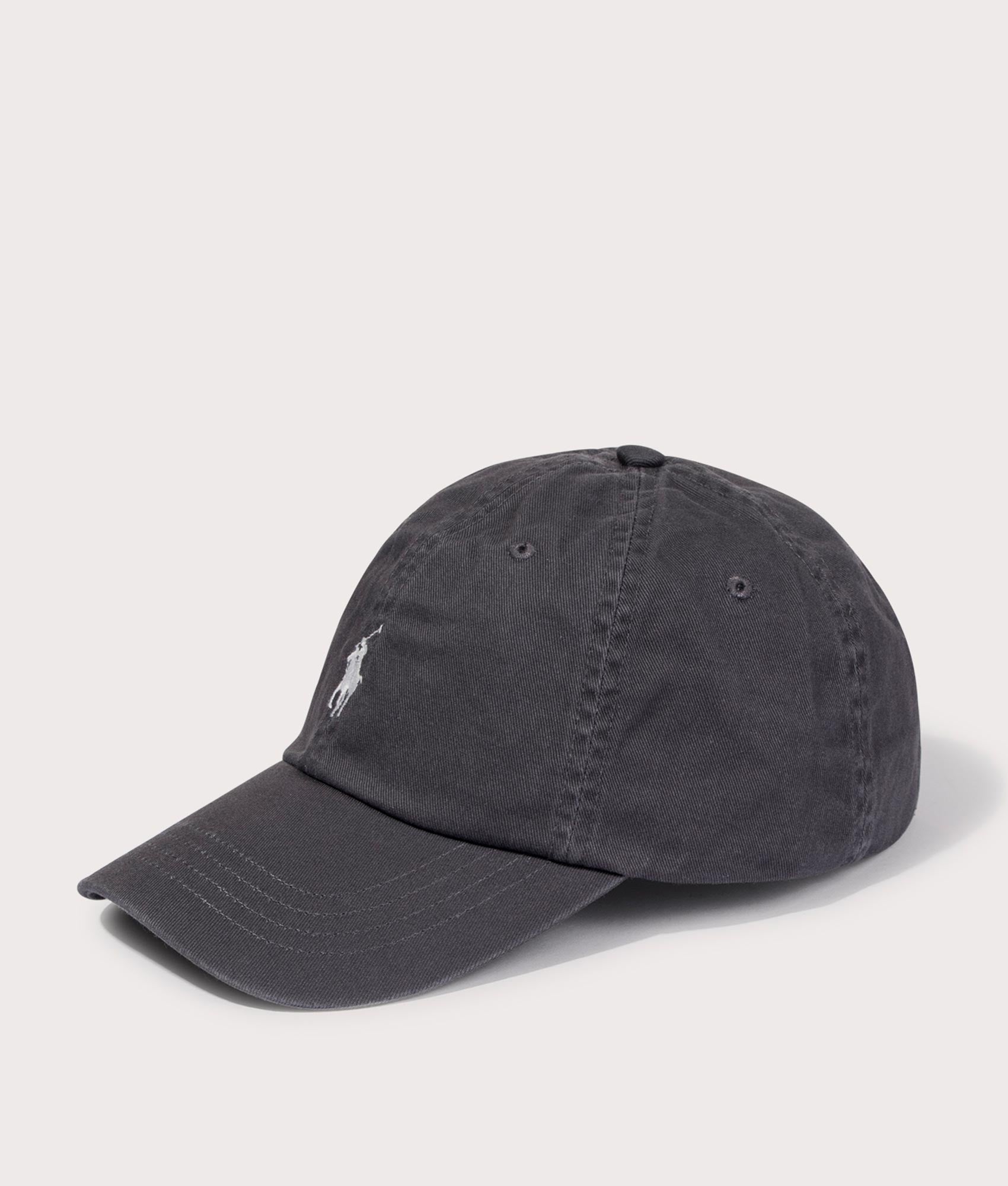 Iconic Cotton Chino Ball Cap Pebble Black | Polo Ralph Lauren | EQVVS