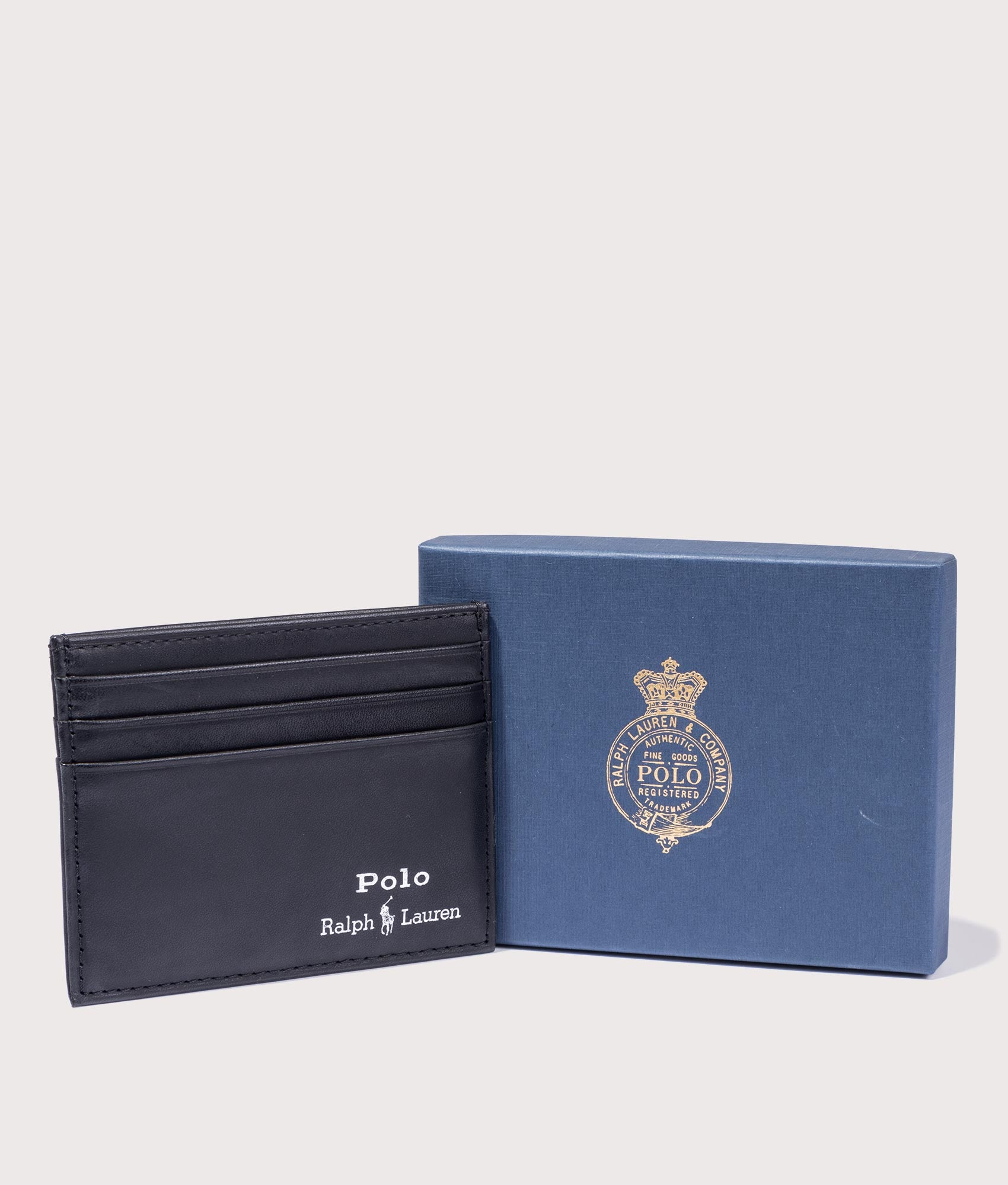 Leather Card Case in Black | Polo Ralph Lauren | EQVVS
