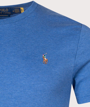 Custom Slim Fit T-Shirt Fog Blue Heather | Polo Ralph Lauren | EQVVS
