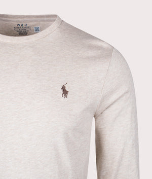 Custom Slim Fit Long Sleeve T-Shirt Beige | Polo Ralph Lauren | EQVVS