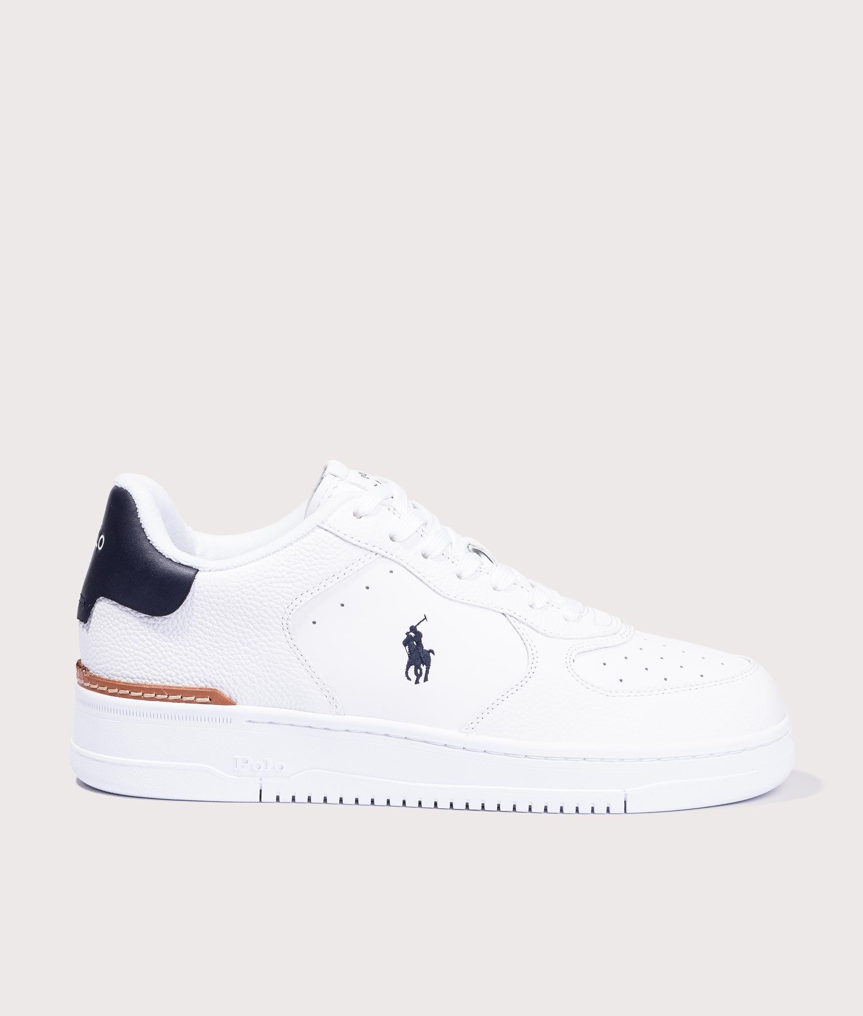 Leather Court Master Trainers in White | Ralph Lauren | EQVVS
