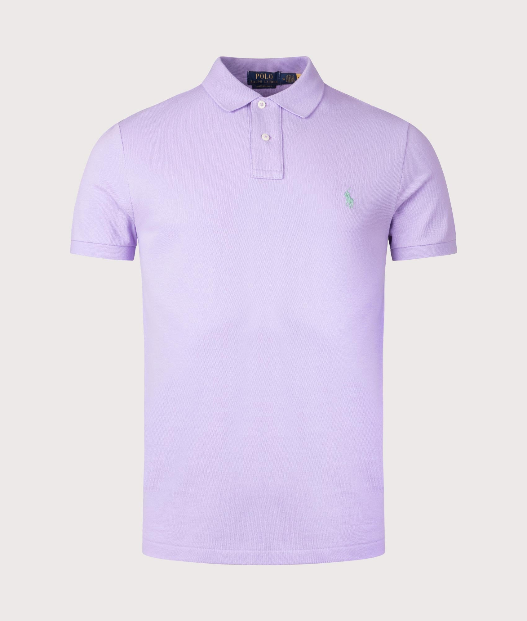 Custom Slim Fit Mesh Polo Shirt in Lilac | Polo Ralph Lauren | EQVVS