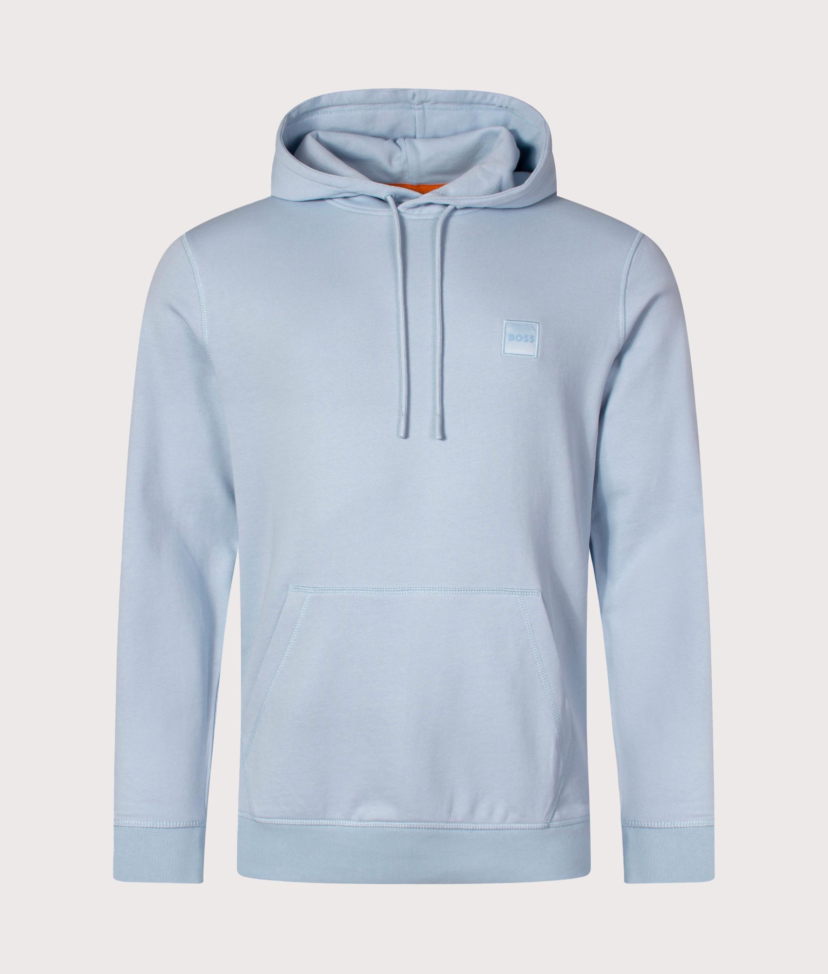 Wetalk Logo Patch Hoodie Open Blue | BOSS | EQVVS
