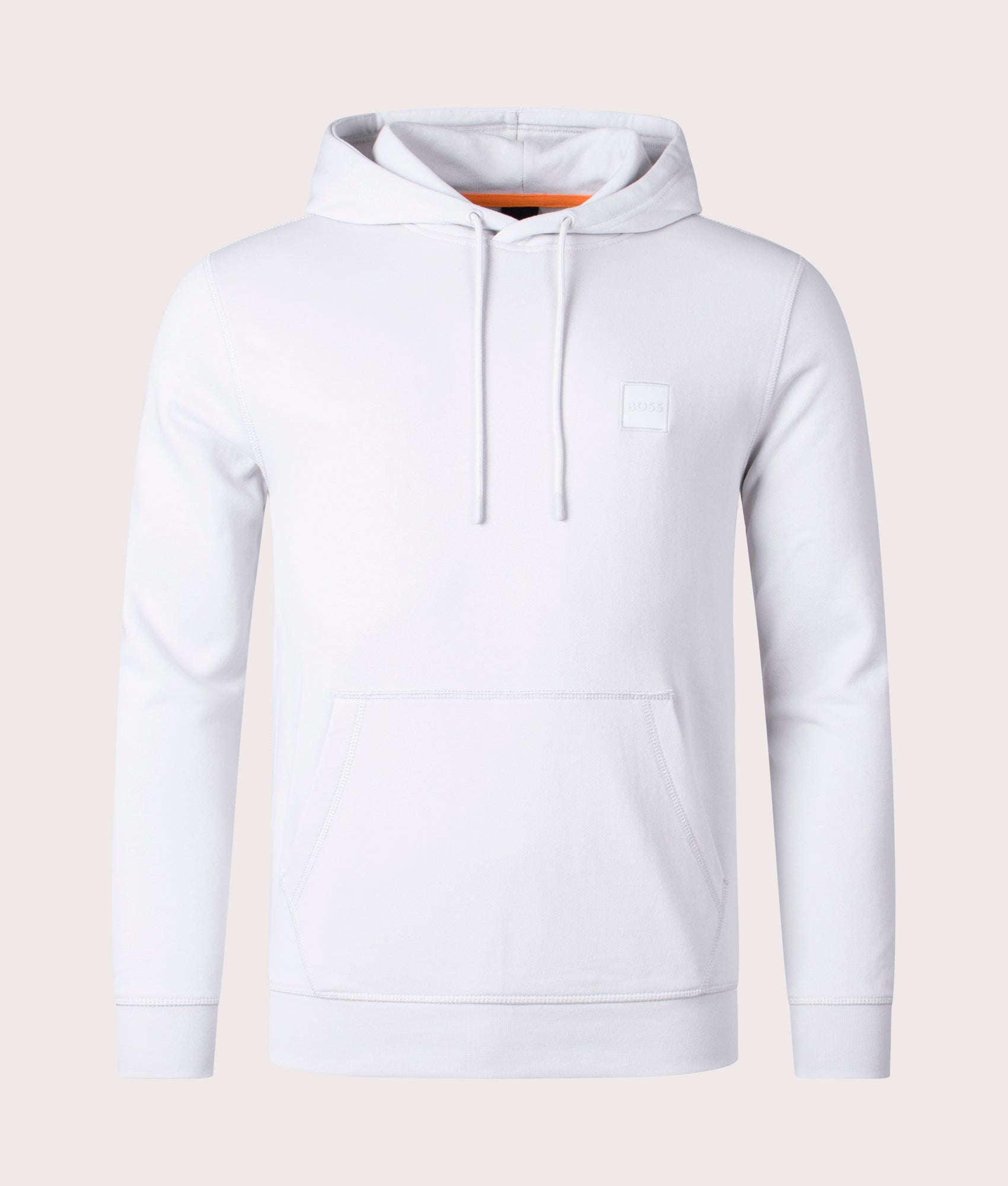 Wetalk Logo Patch Hoodie Light/Pastel Grey | BOSS | EQVVS