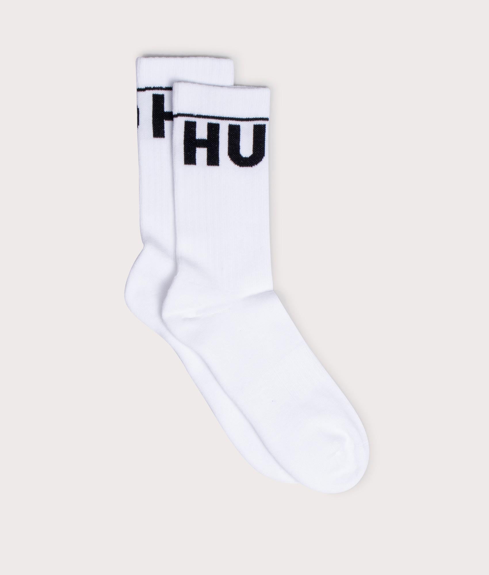 Two Pack of Iconic Quarter Rib Socks White | HUGO | EQVVS