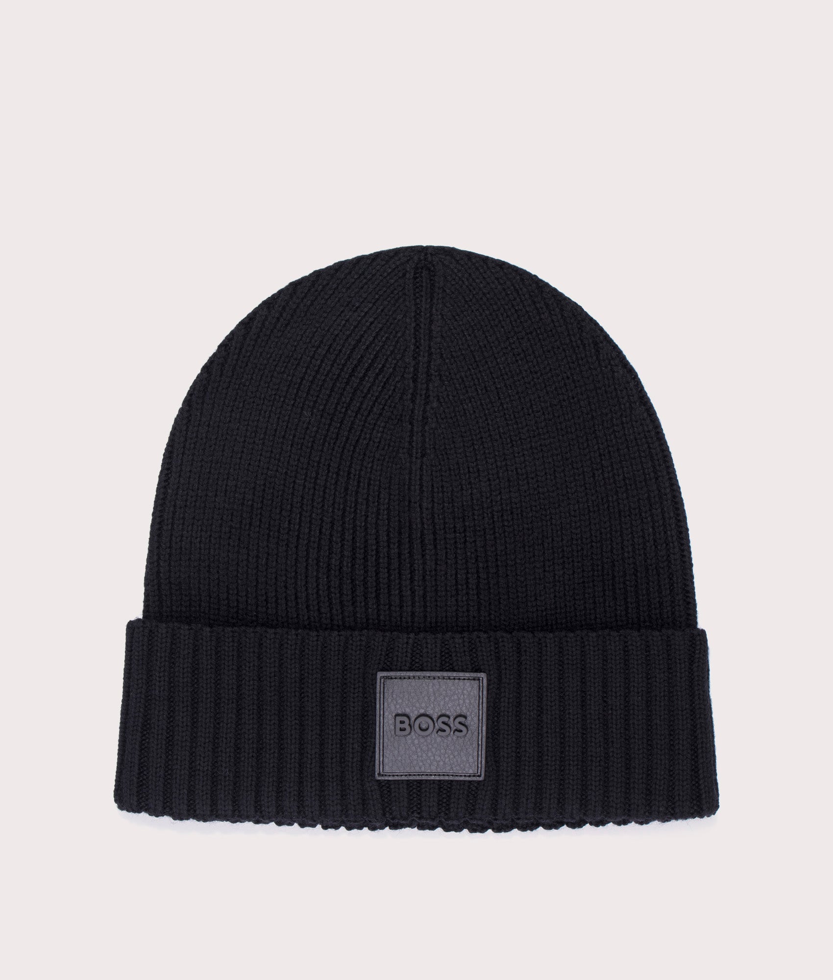 Boss Flavio Beanie in Black. 100% Virgin wool | EQVVS Menswear