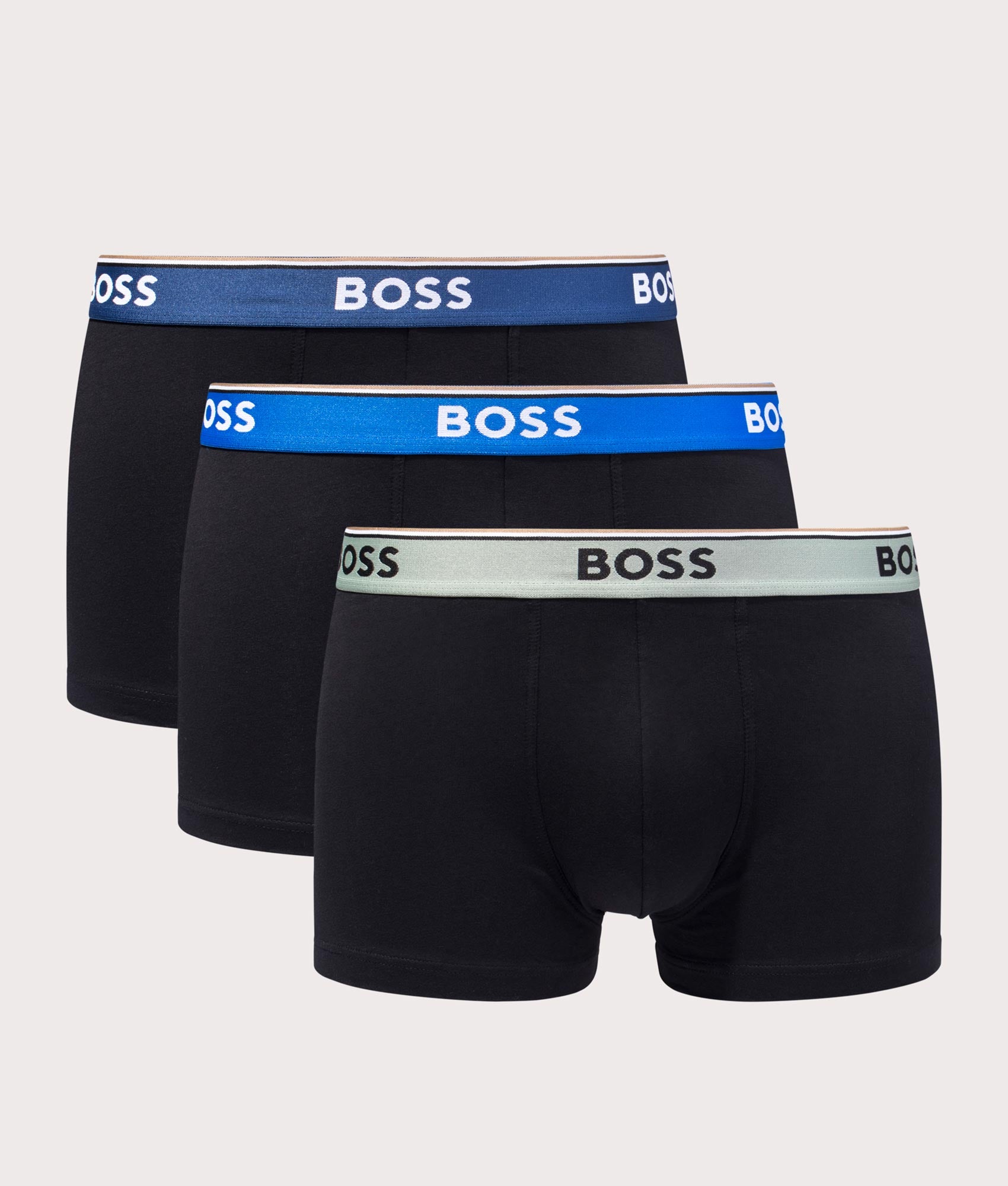 BOSS 3 Pack Power Trunks with Blue/Green Waistbands | EQVVS Menswear