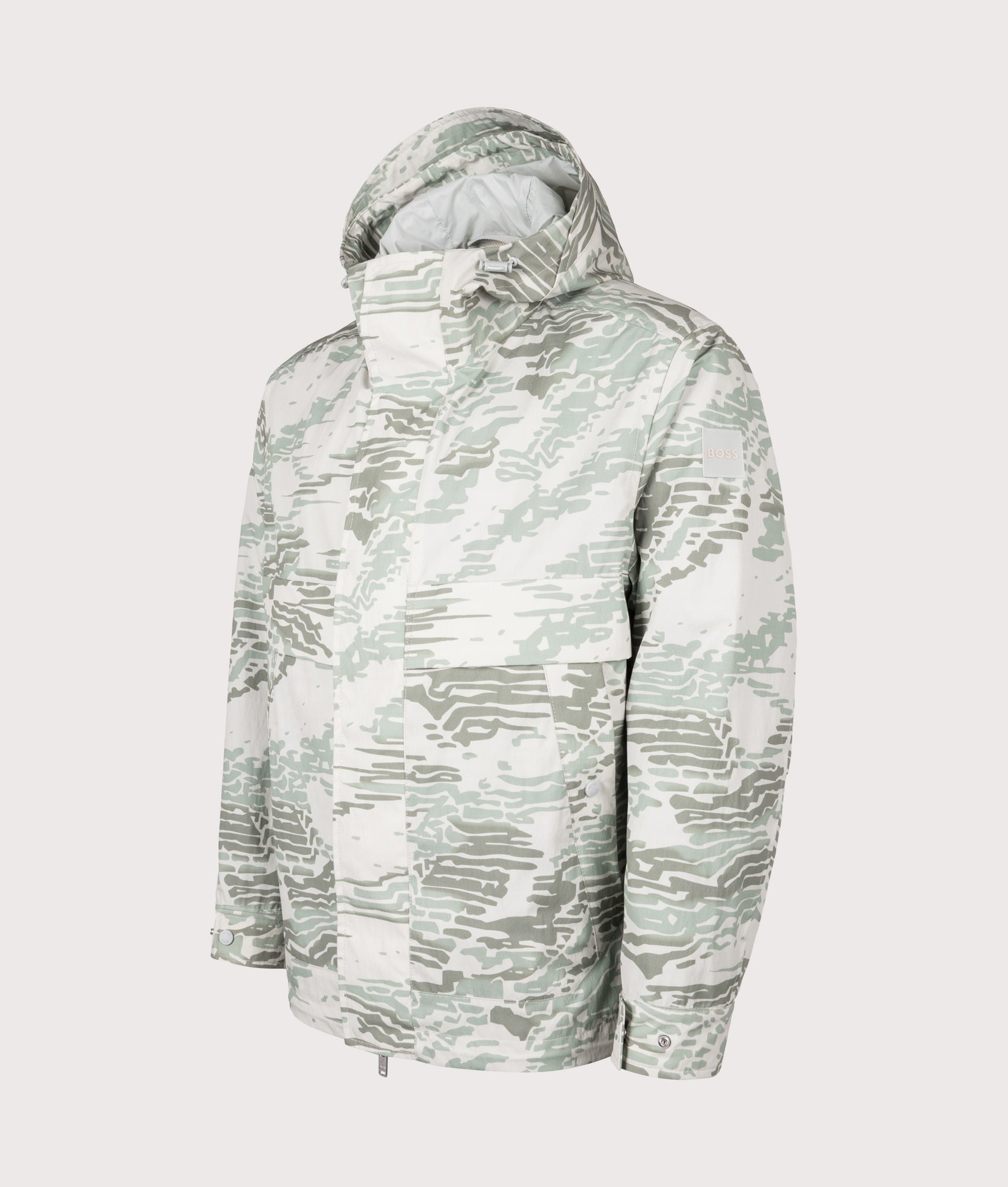 Relaxed Fit Ocombo Coat in Silver | BOSS | EQVVS