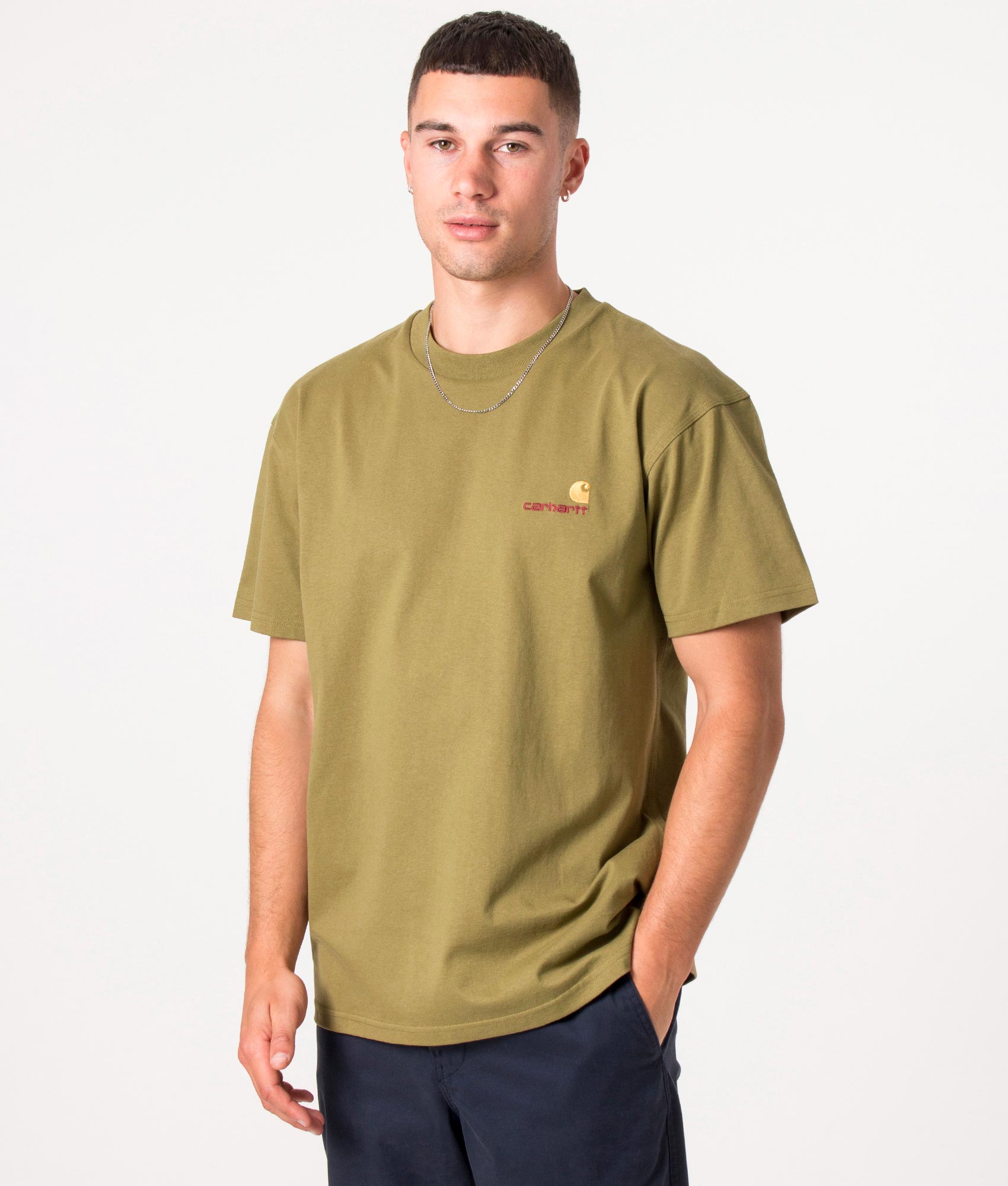 Relaxed Fit American Script T-Shirt Larch | Carhartt WIP | EQVVS
