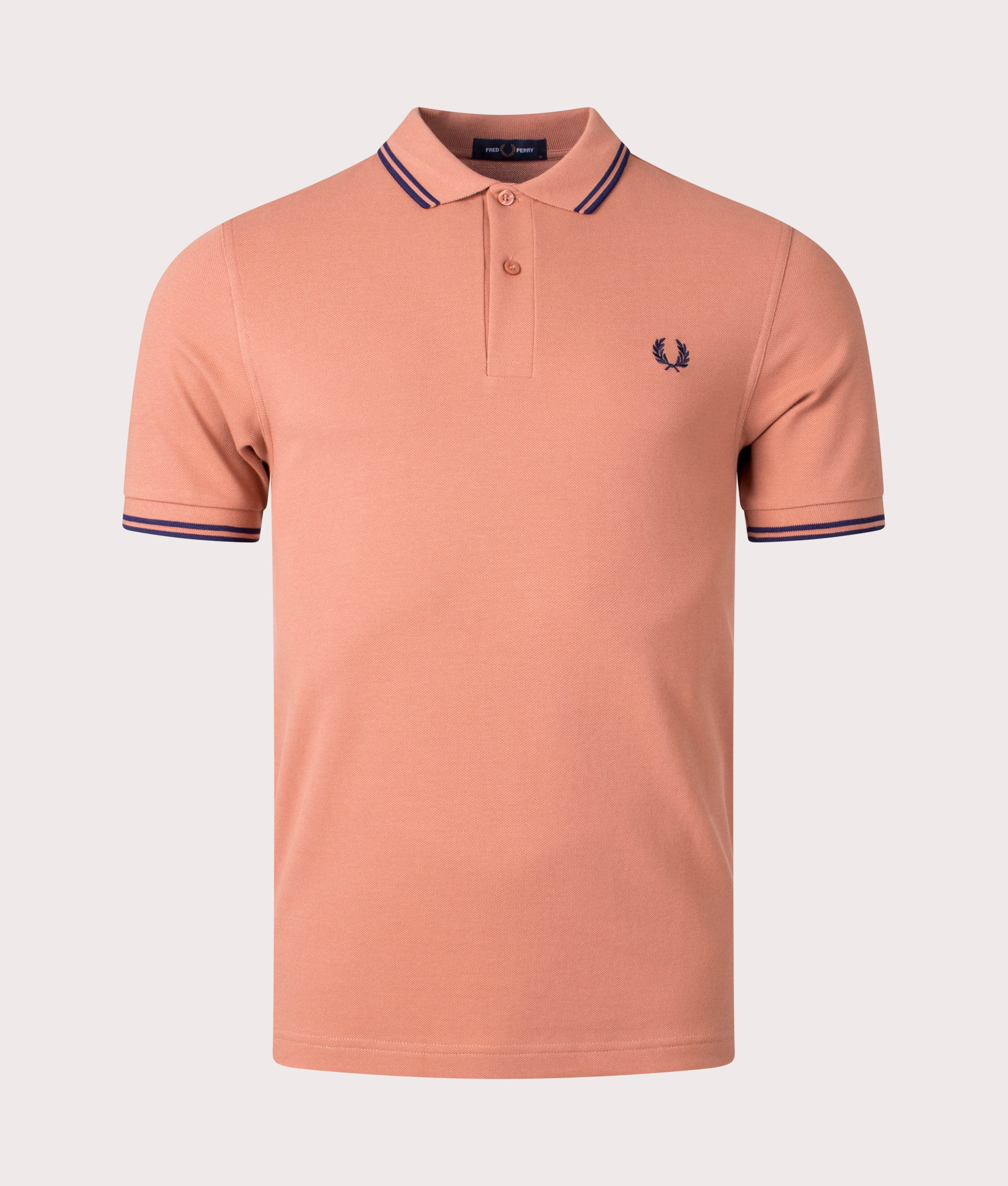 Twin Tipped Polo Shirt Light Rust/French Navy | Fred Perry | EQVVS