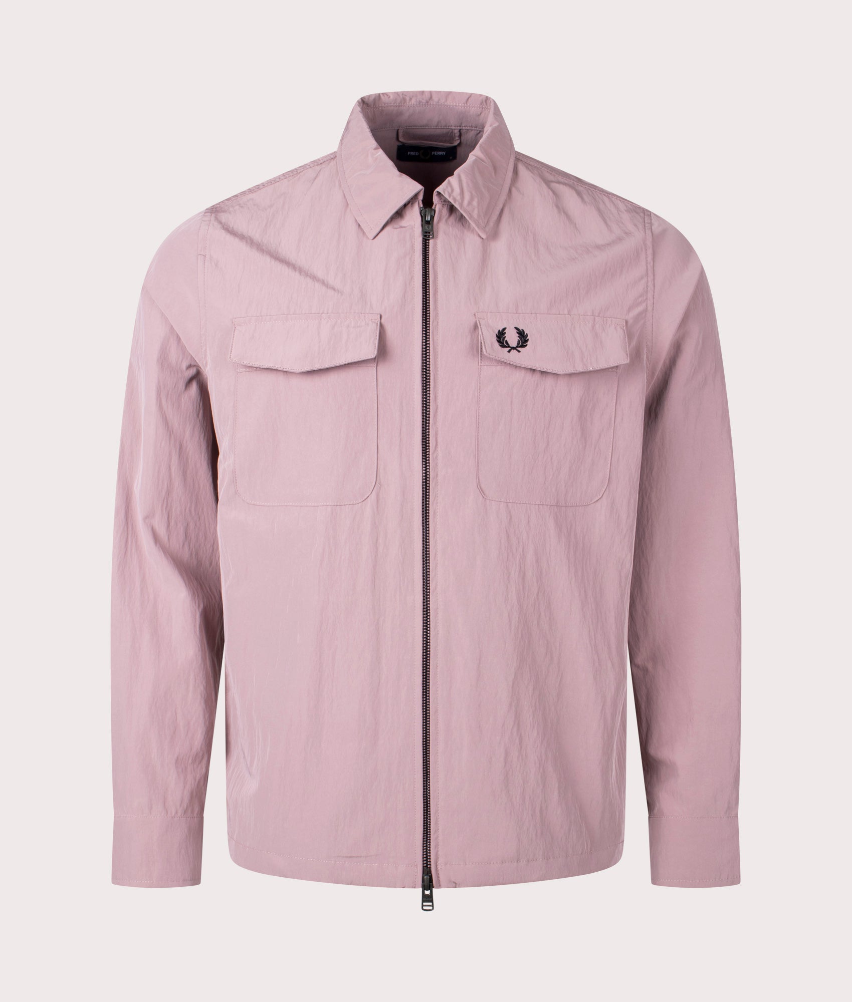 Zip Overshirt in S52 Dark Pink | Fred Perry | EQVVS