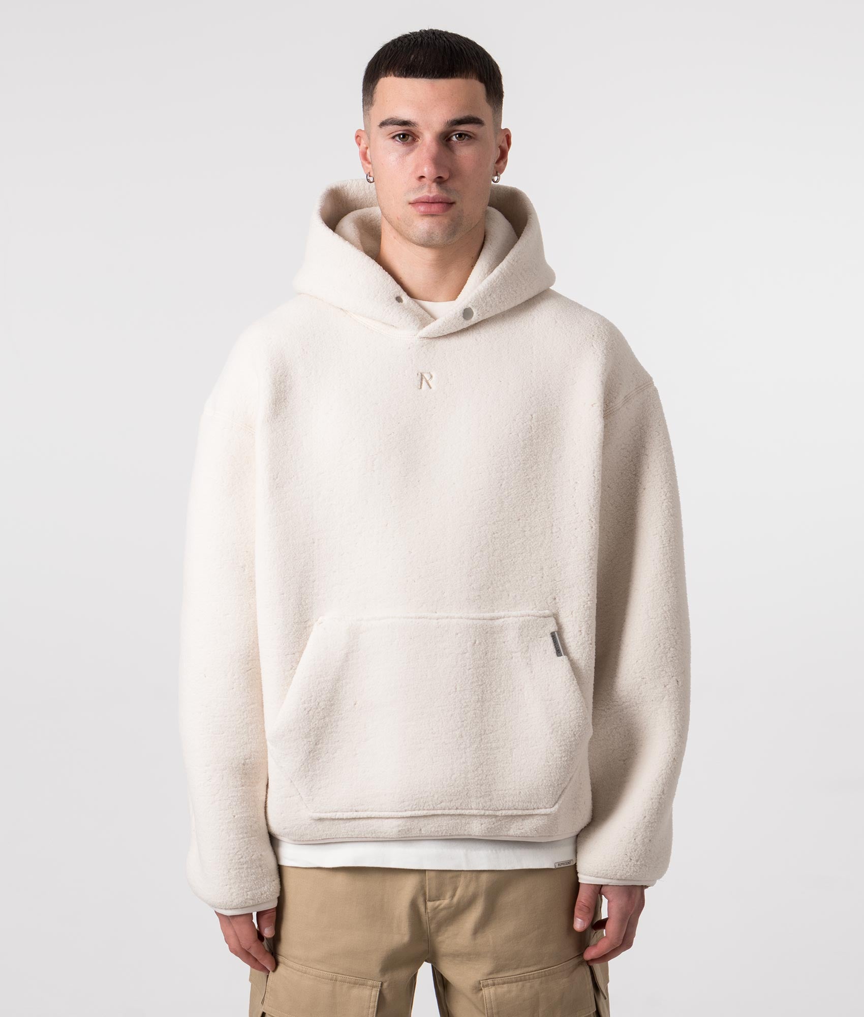 Fleece Oversized Hoodie Papyrus Beige | REPRESENT | EQVVS