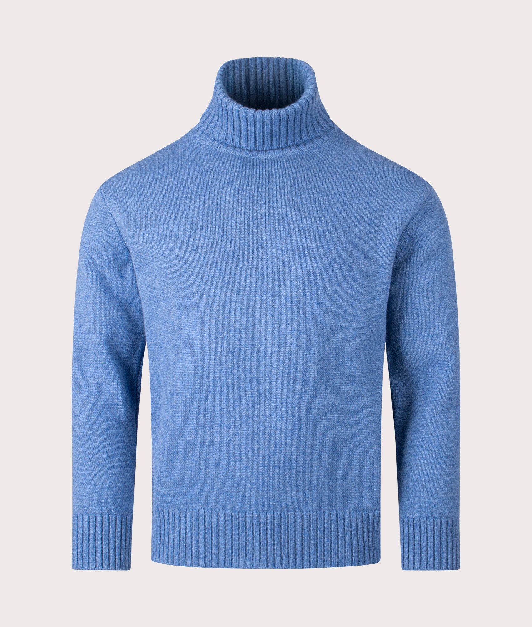 Roll Neck Sweatshirt in Pale Blue | Universal Works | EQVVS