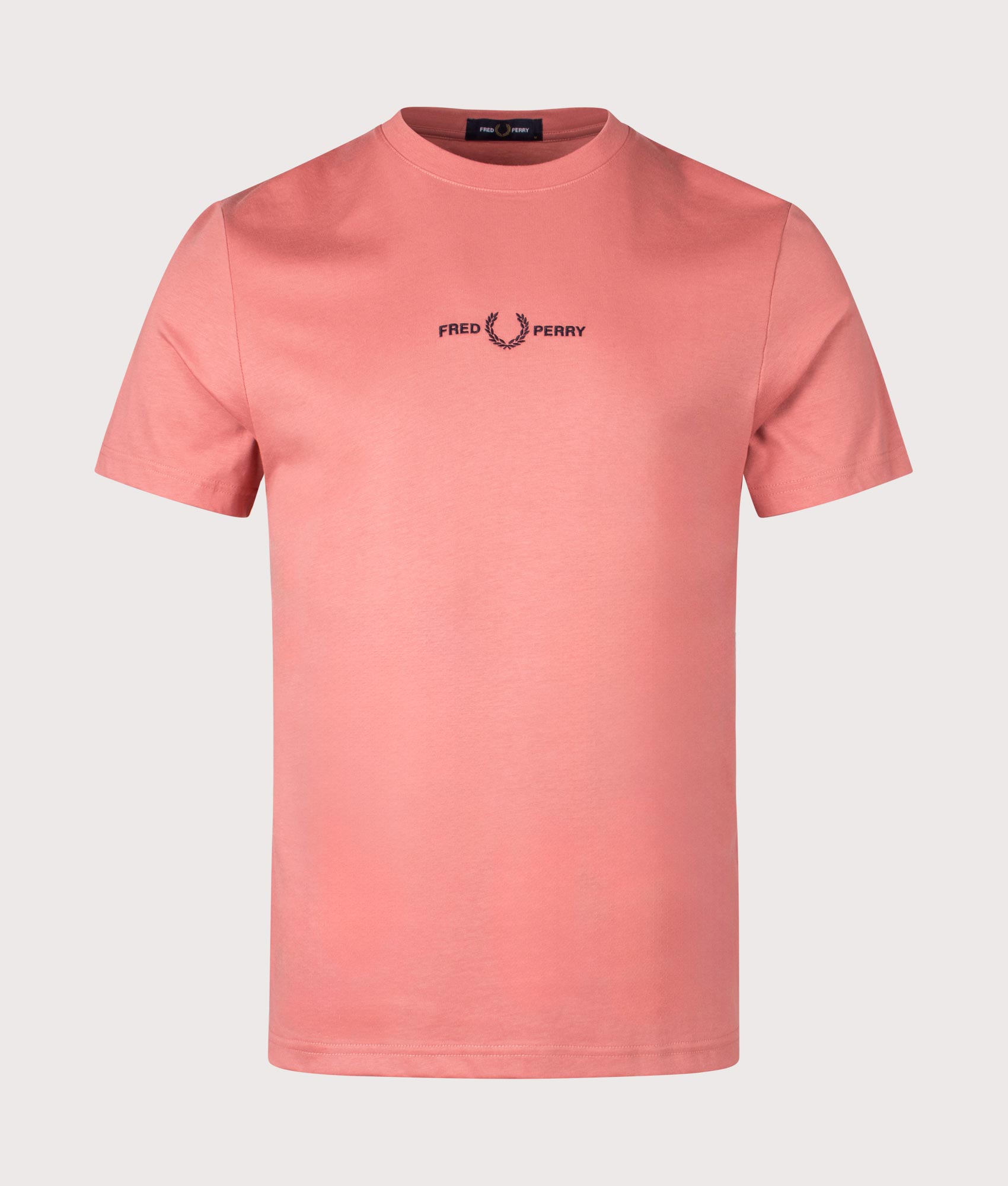 Embroidered T-Shirt in Putty Pink | Fred Perry | EQVVS