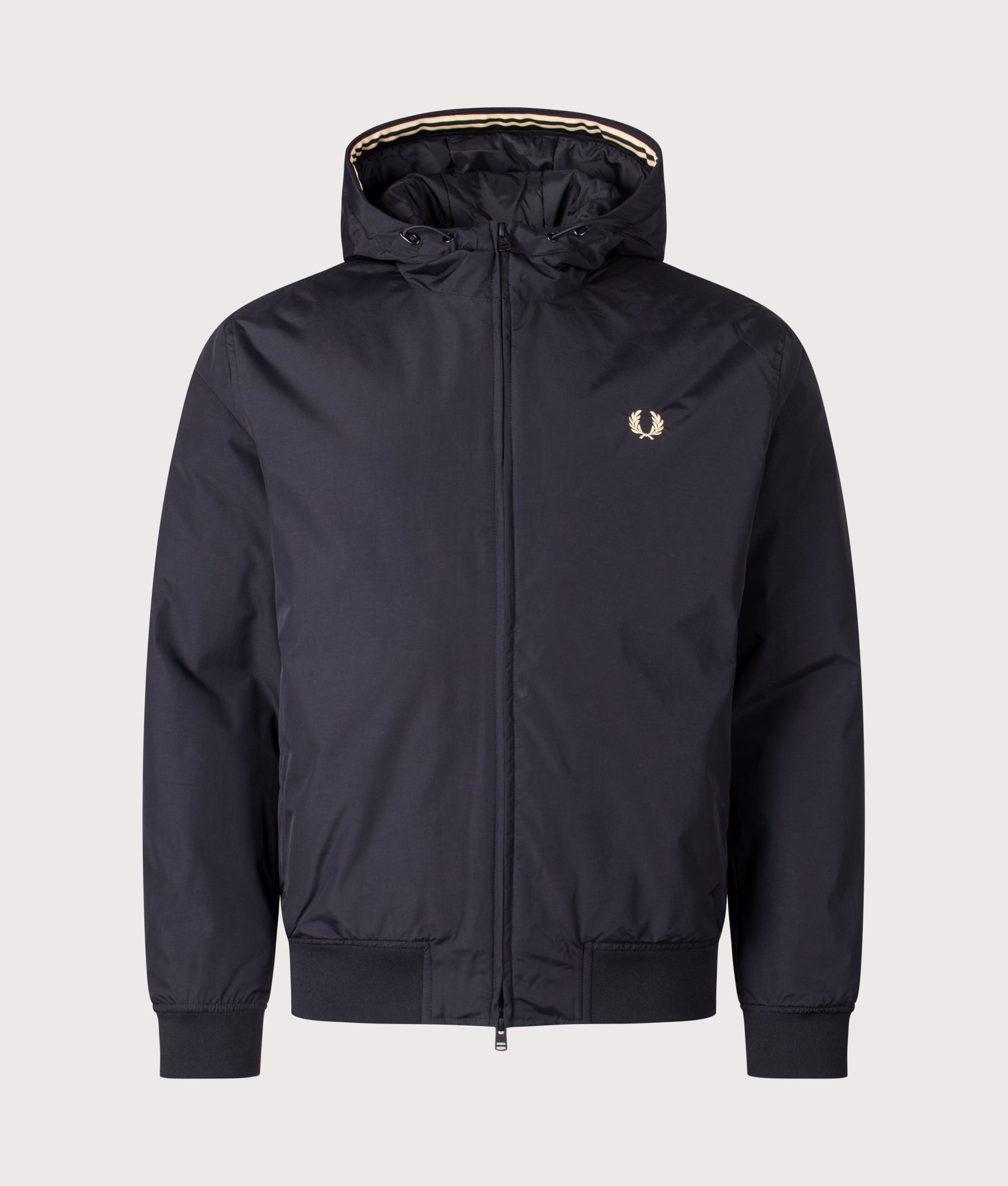 Regular Fit Hooded Brentham Jacket in Black | Fred Perry | EQVVS