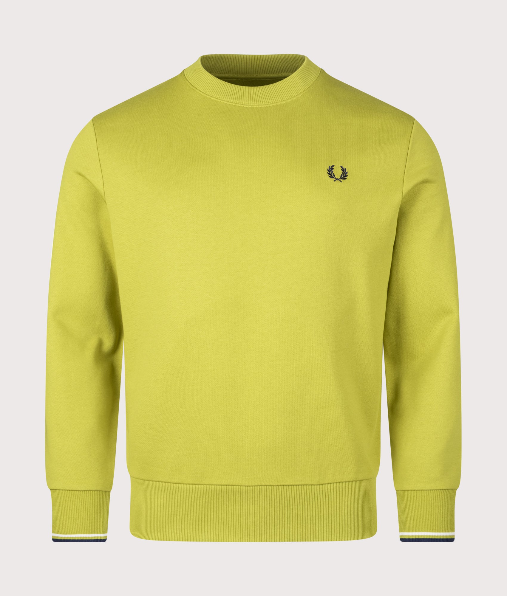 Crew Neck Sweatshirt in Tennis Ball Yellow | Fred Perry | EQVVS