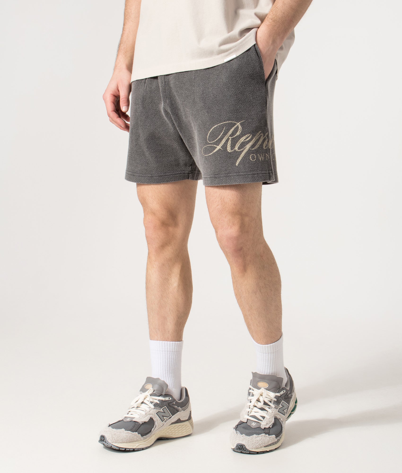 Represent Owners Club Script Shorts in V.Grey | Represent | EQVVS