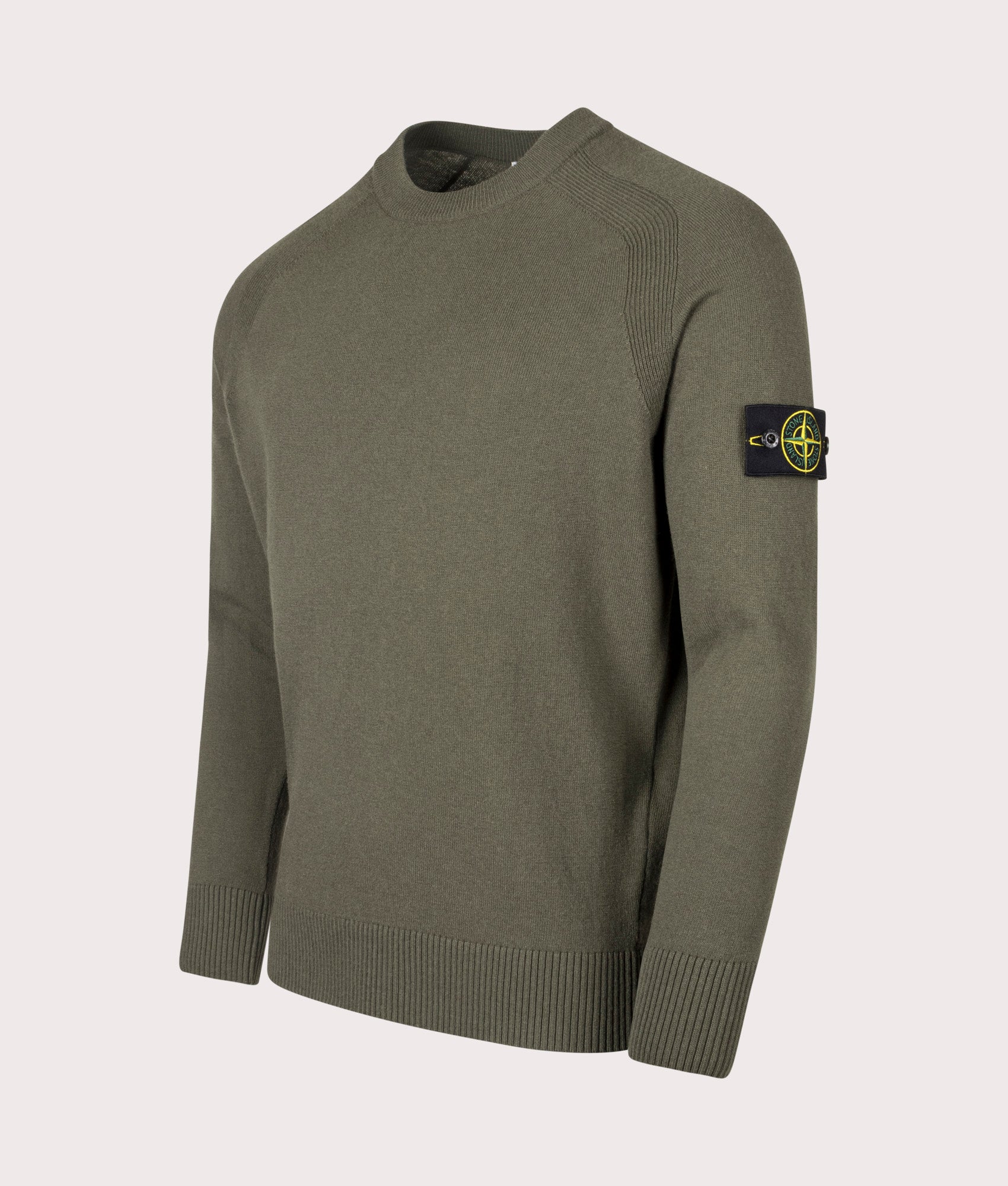 Geelong Wool Jumper in Military Green | STONE ISLAND | EQVVS