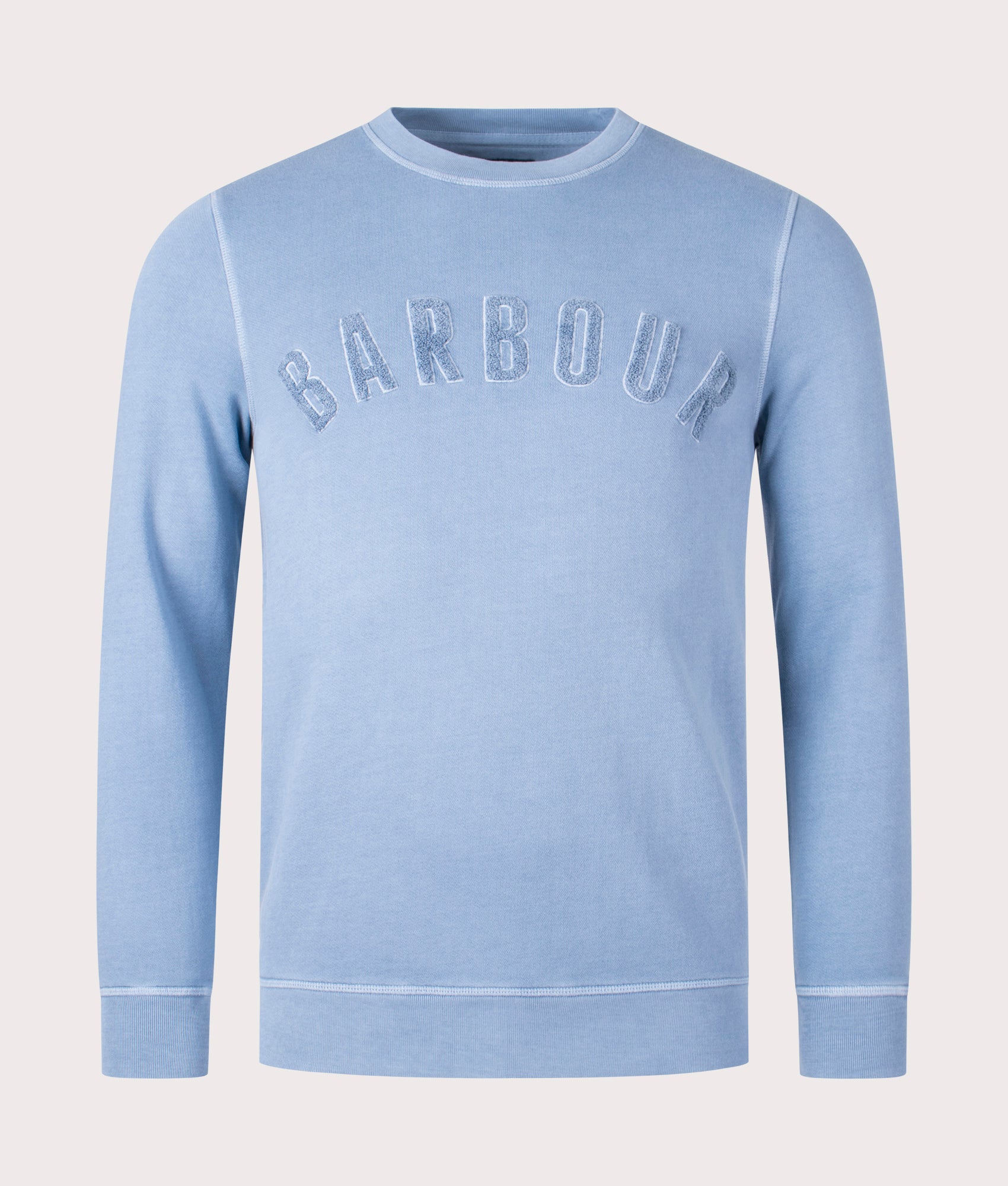 Washed Prep Logo Sweatshirt Powder Blue | Barbour Lifestyle | EQVVS