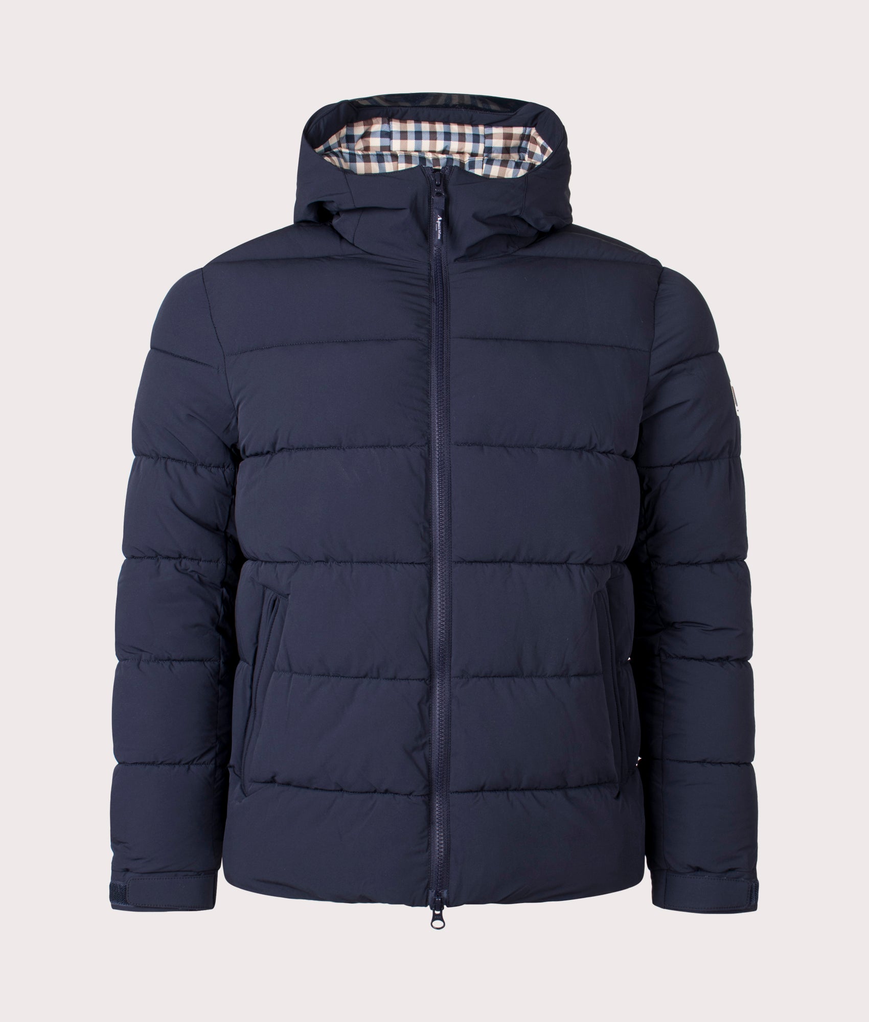 SP Hooded Puffer Jacket Navy | Aquascutum | EQVVS