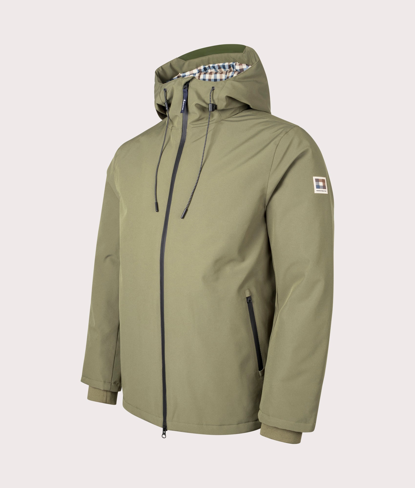 Shell Active Mid Parka Army Green | Aquascutum | EQVVS