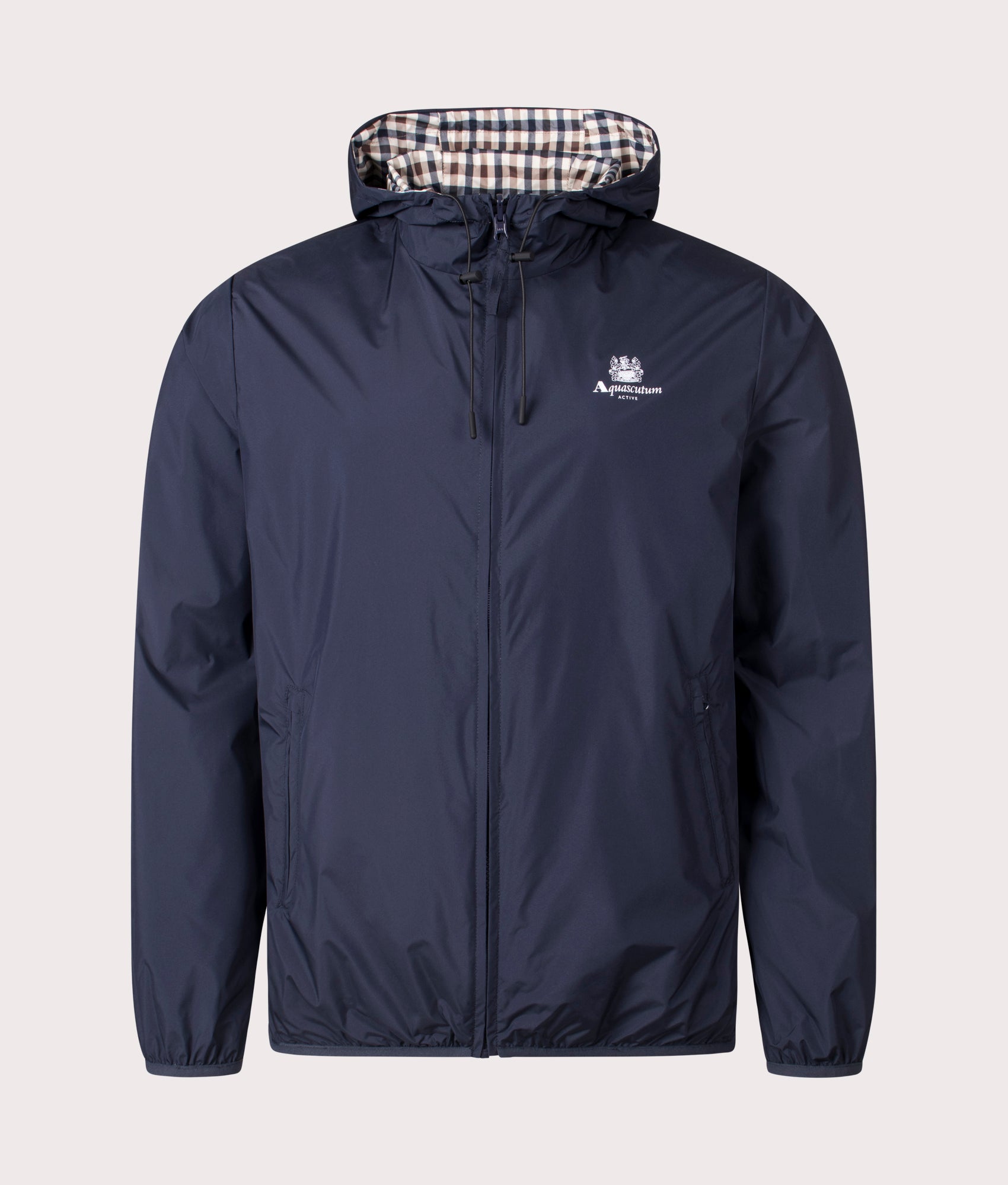 Reversible Hooded Sailor Lightweight Jacket Navy | Aquascutum | EQVVS