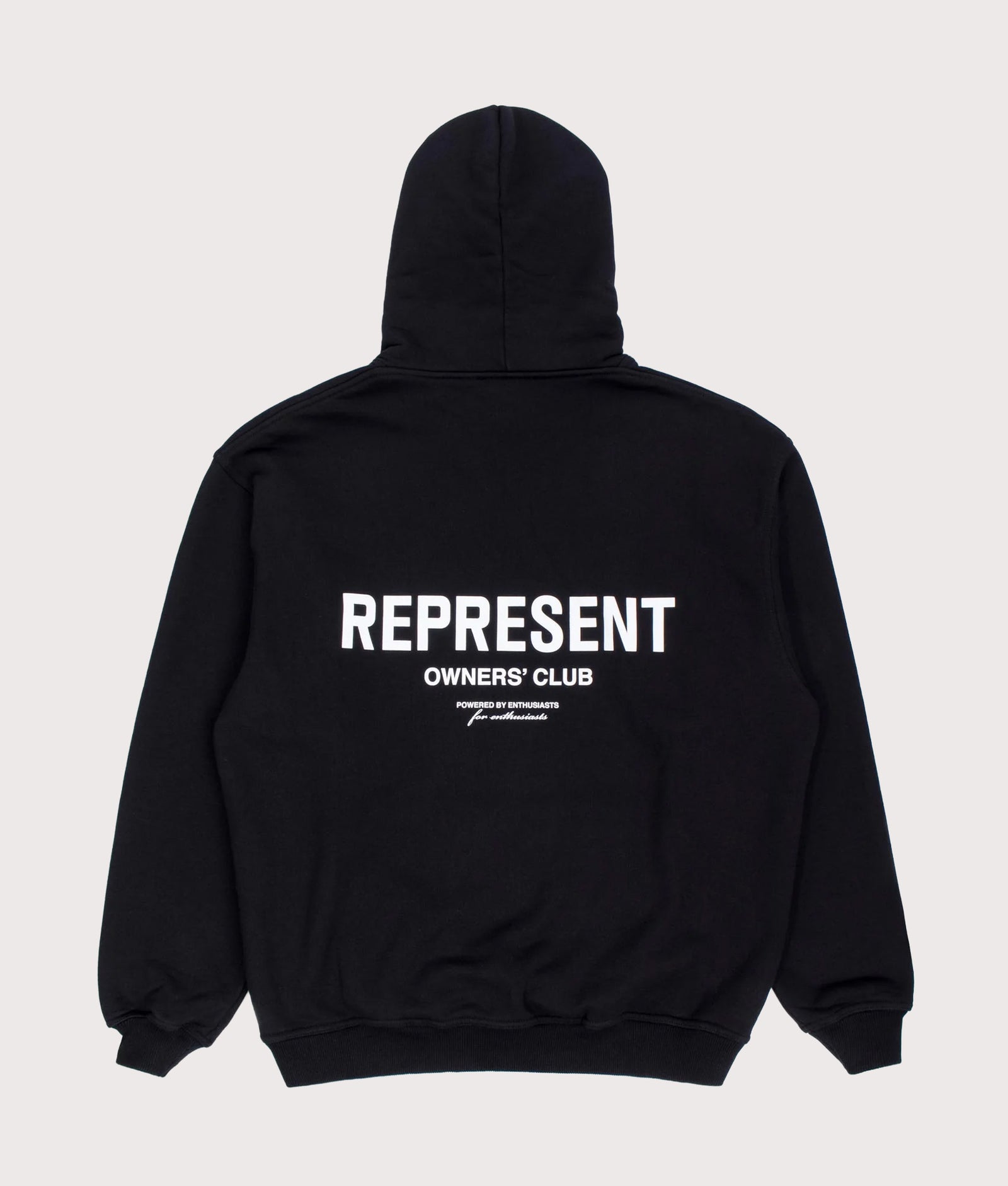Represent Owners Club Hoodie Black Relaxed Fit | EQVVS | Menswear