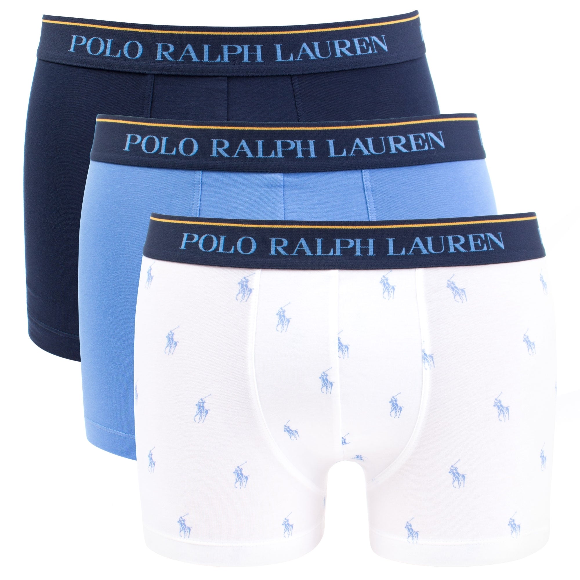 Polo Three Pack Trunks Blue and White | Polo Ralph Lauren | EQVVS