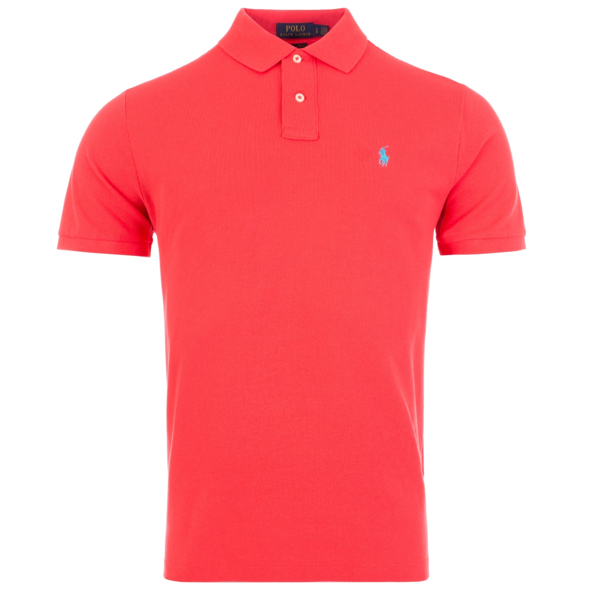 Custom Slim Fit Cotton Piqué Polo Shirt Racing Red | Ralph Lauren | EQVVS