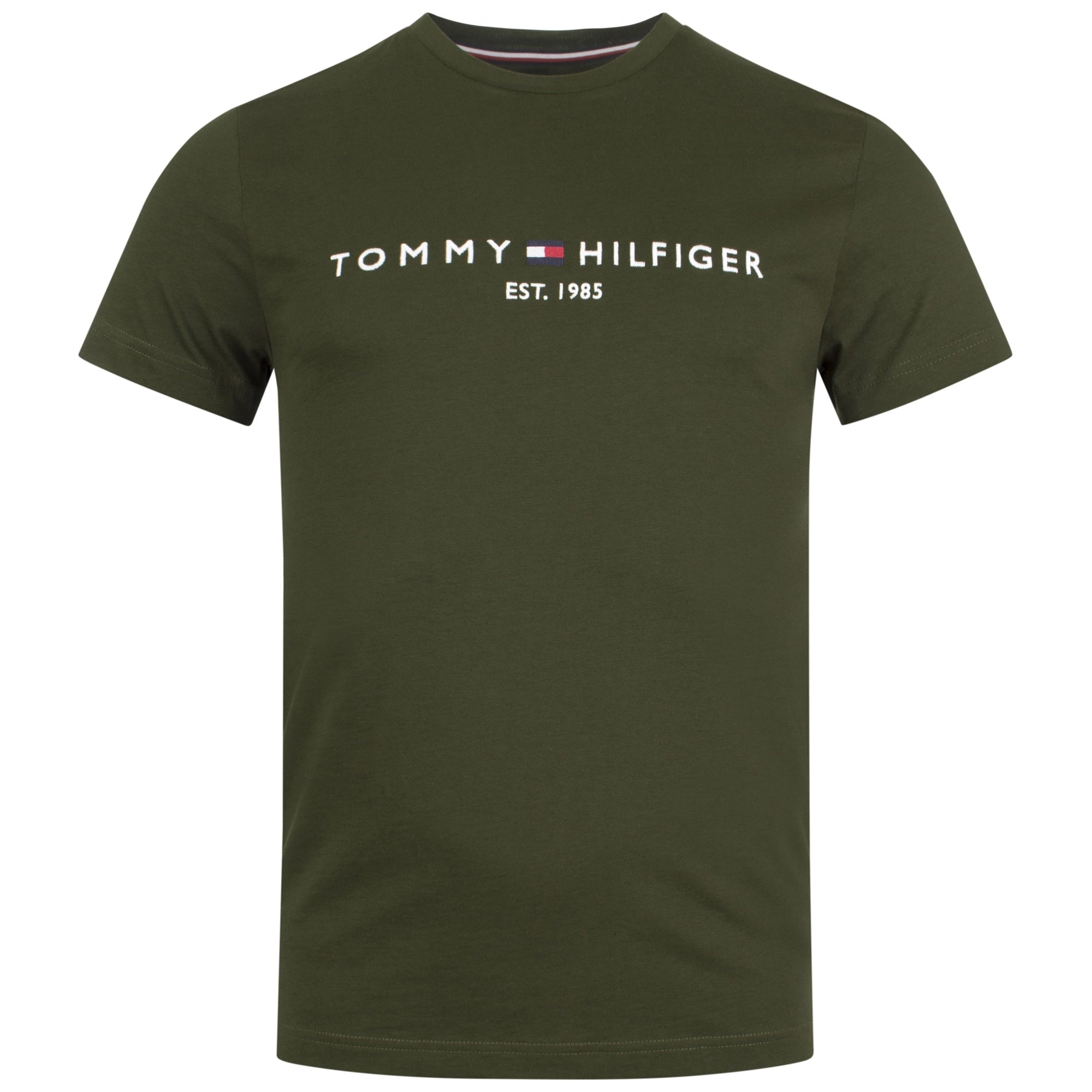 Tommy Logo Tee Olivewood | Tommy Hilfiger | EQVVS