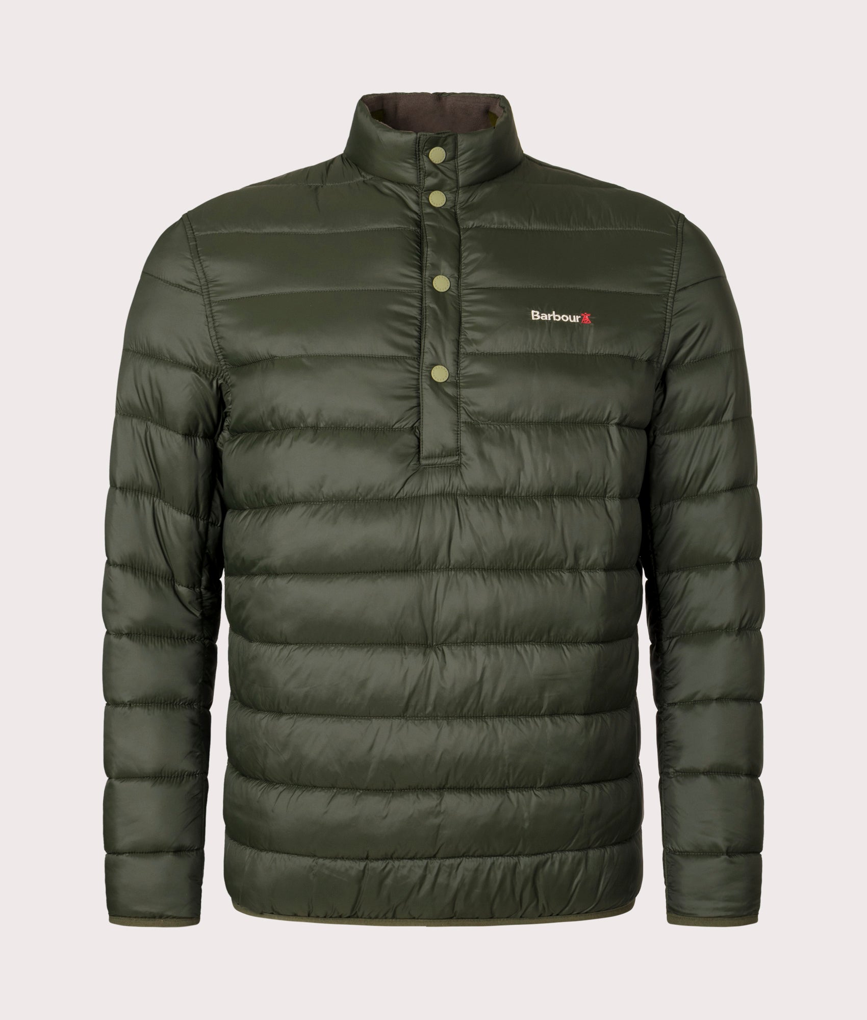 Quarter Zip Baffle Quilted Jacket Light Moss | Barbour Lifestyle | EQVVS