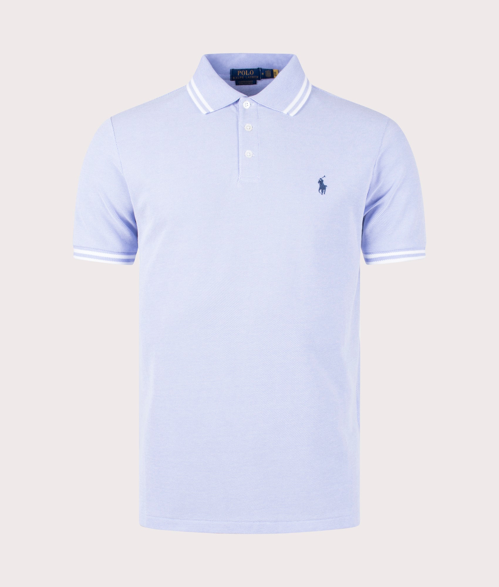 Custom Slim Mesh Polo Shirt Lafayette Blue | Polo Ralph Lauren | EQVVS