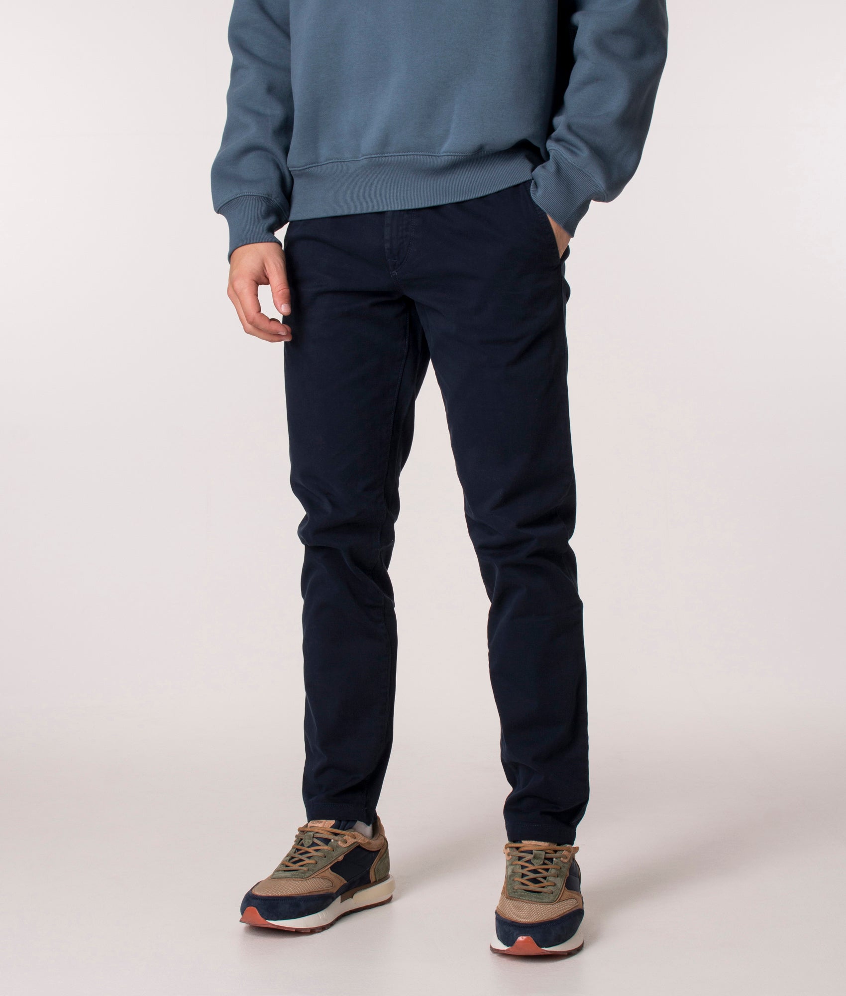 Tapered Fit Schino Taber Chino Pants Dark Blue | BOSS | EQVVS
