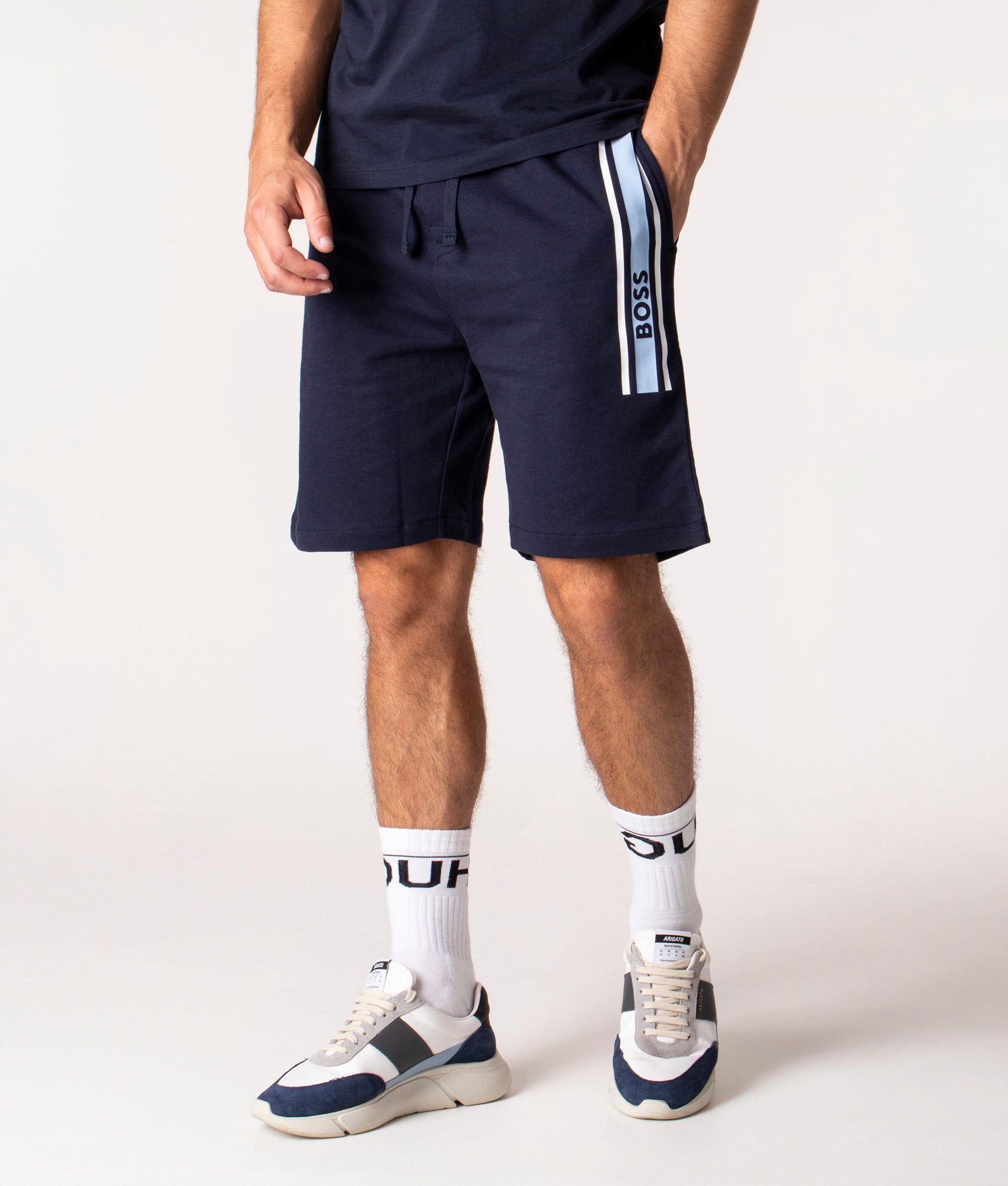 Regular Fit Authentic Sweat Shorts Dark Blue | BOSS | EQVVS