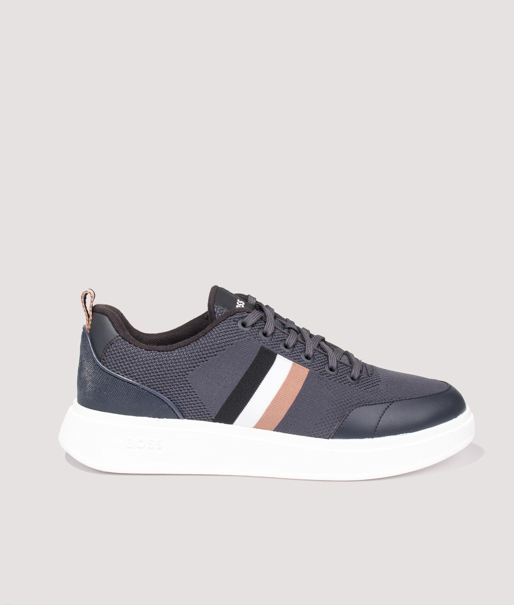 Bulton Runn Knwb Cupsole Trainers Dark Grey | BOSS | EQVVS