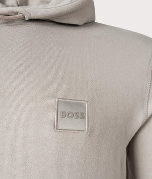 Wetalk Logo Patch Hoodie Open Grey | BOSS | EQVVS