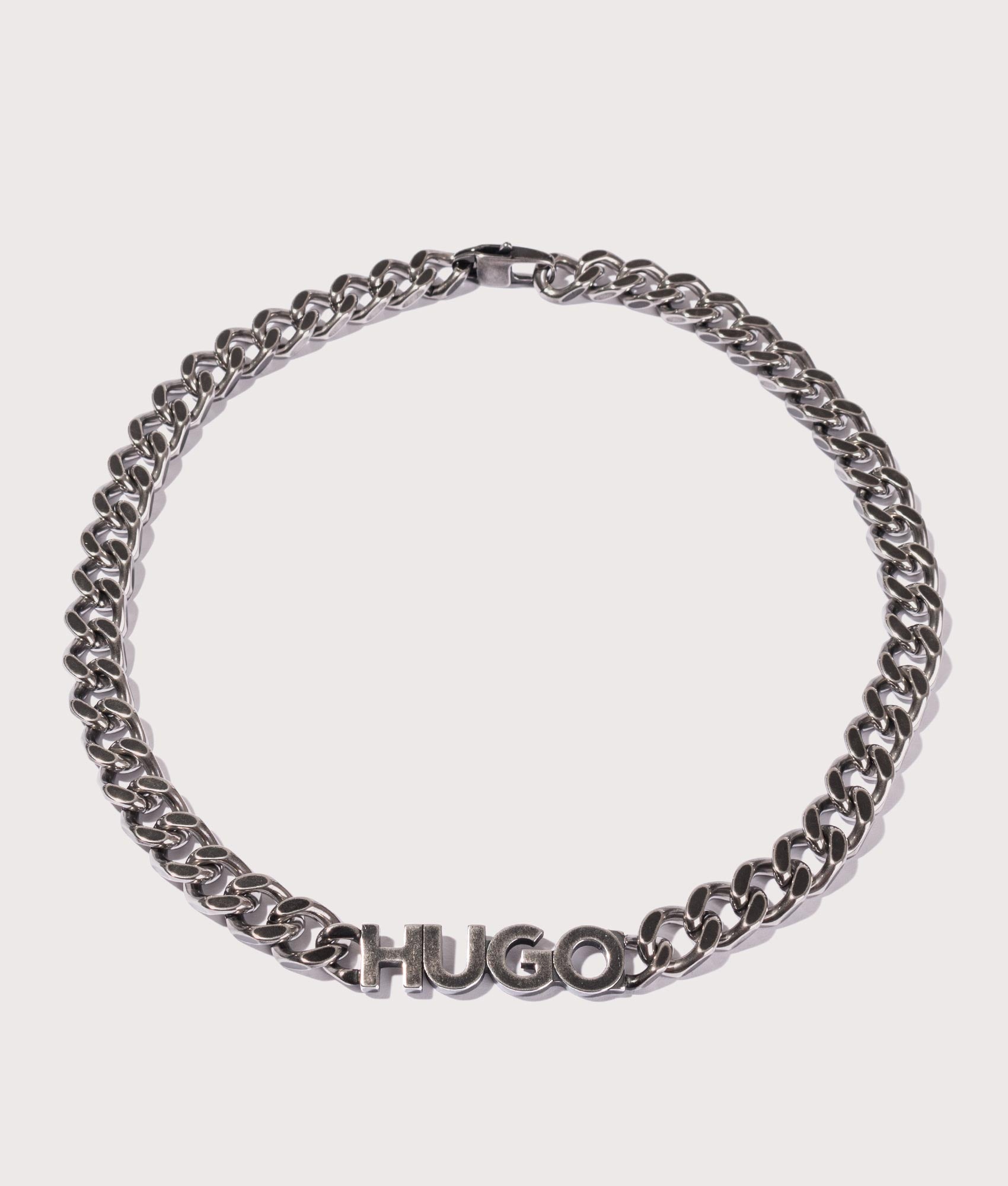 Logo Bold Necklace Silver | HUGO | EQVVS