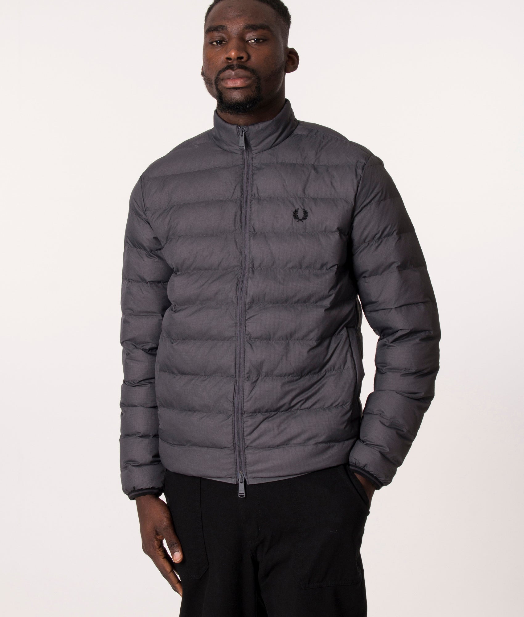 Insulated Jacket Gunmetal | Fred Perry | EQVVS