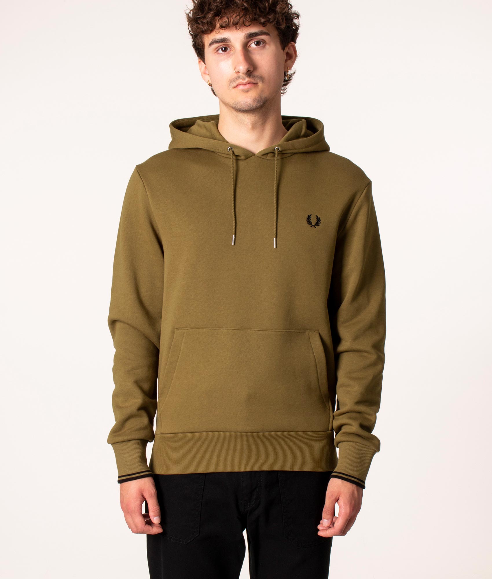 Twin Tipped Hoodie Shaded Stone | Fred Perry | EQVVS
