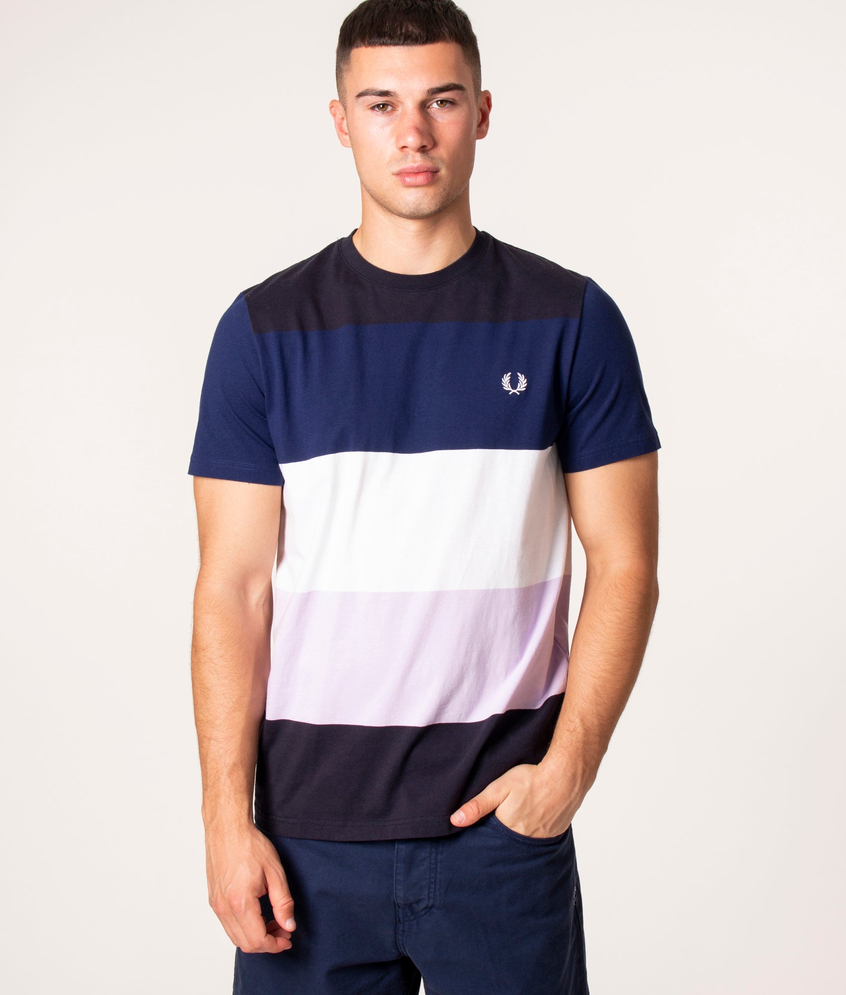 Bold Stripe T-Shirt Lilac Soul | Fred Perry | EQVVS