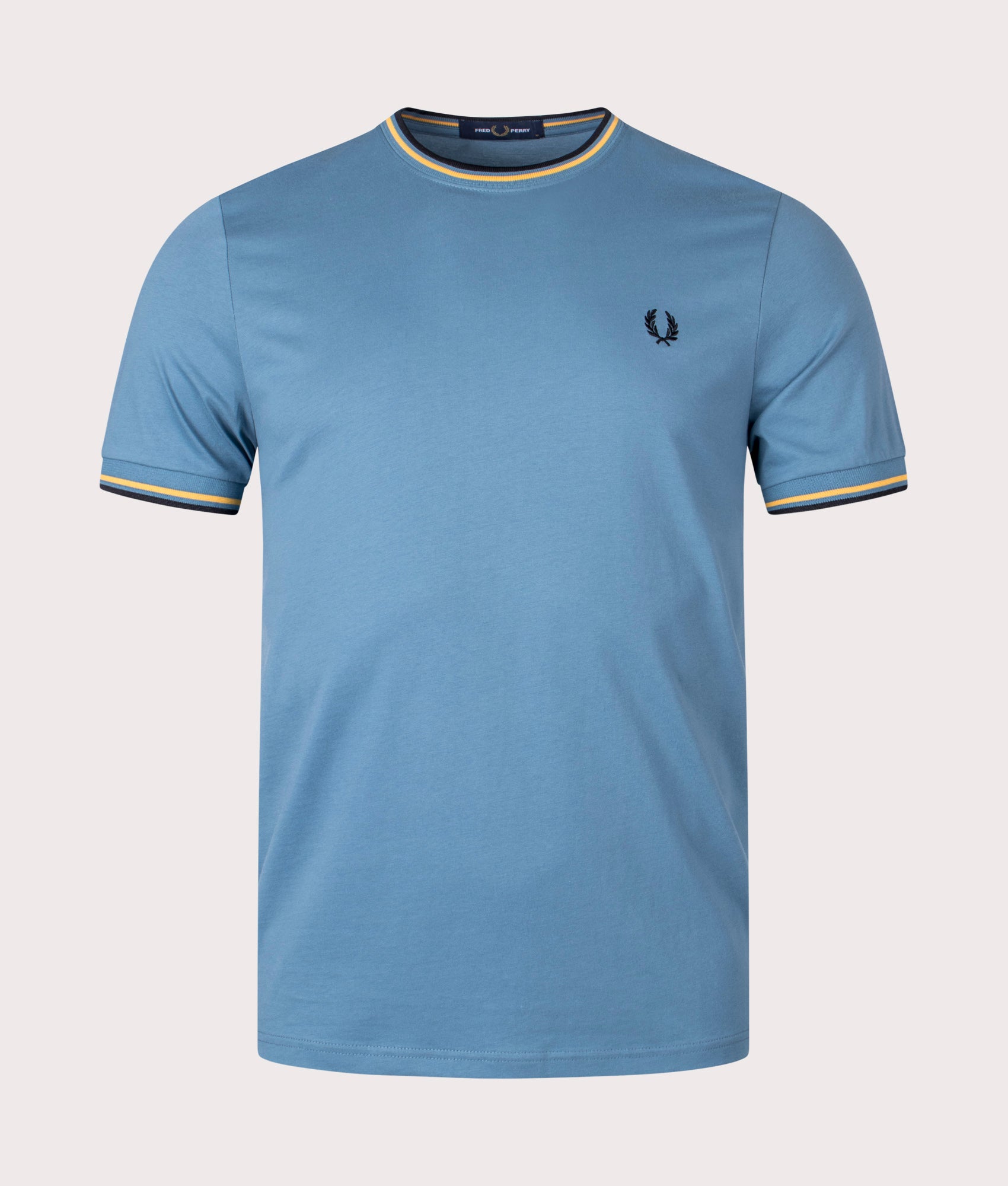 Twin Tipped T-Shirt Ash Blue | Fred Perry | EQVVS