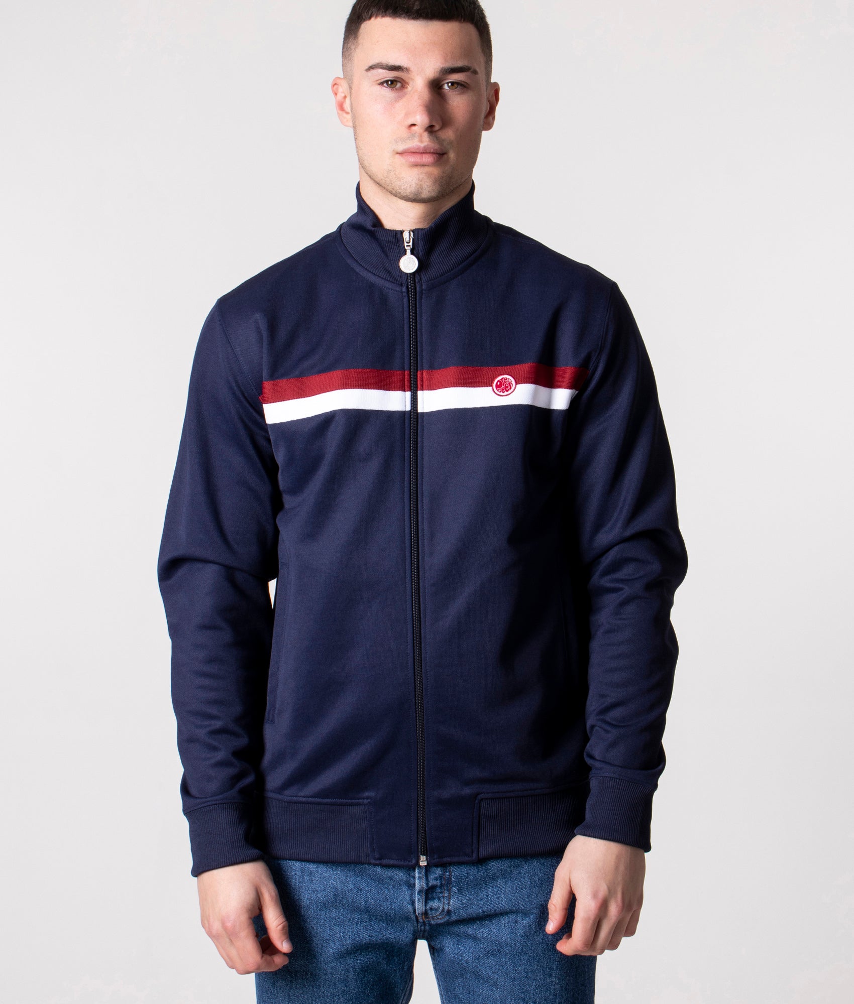 Slim Fit Tilby Track Top Navy | Pretty Green | EQVVS